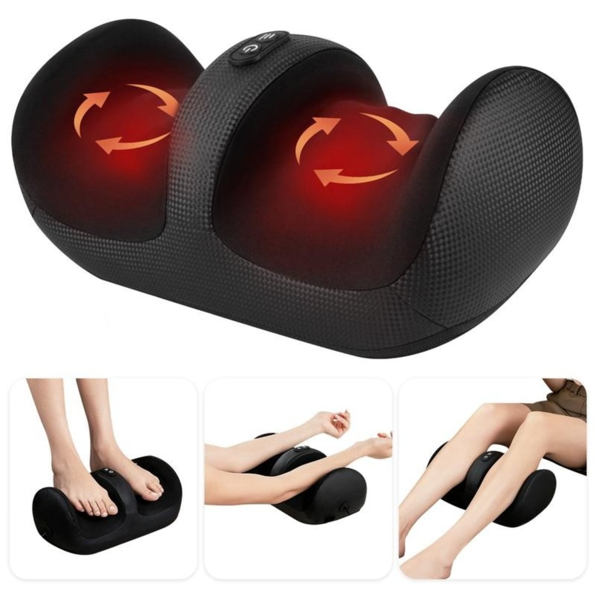 Foot Massager with Heat, Shiatsu Heated Electric Kneading Foot Massager ...