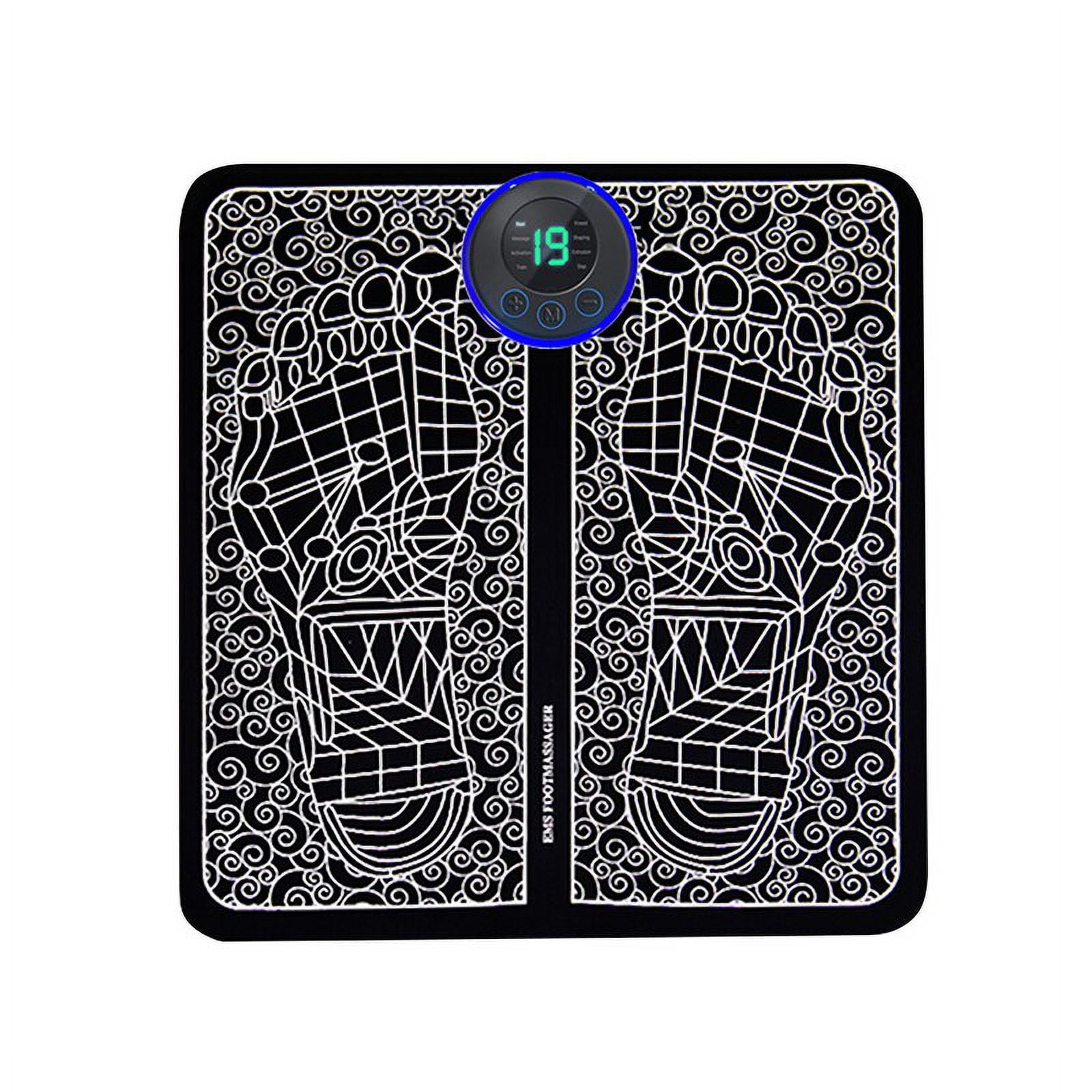 Foot Massger Sole Massage Pad Feet Muscle Stimulation 8 Modes 19 Level Relaxation Usb Charging