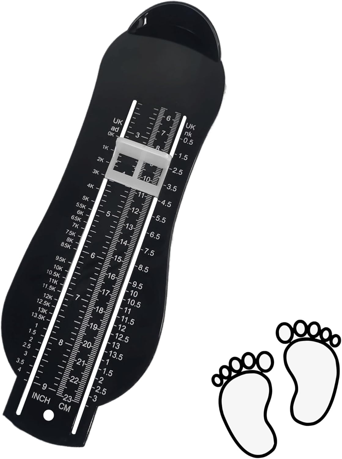 Foot Measure for Children UK Black Shoe Sizer Measuring Devices Foot ...