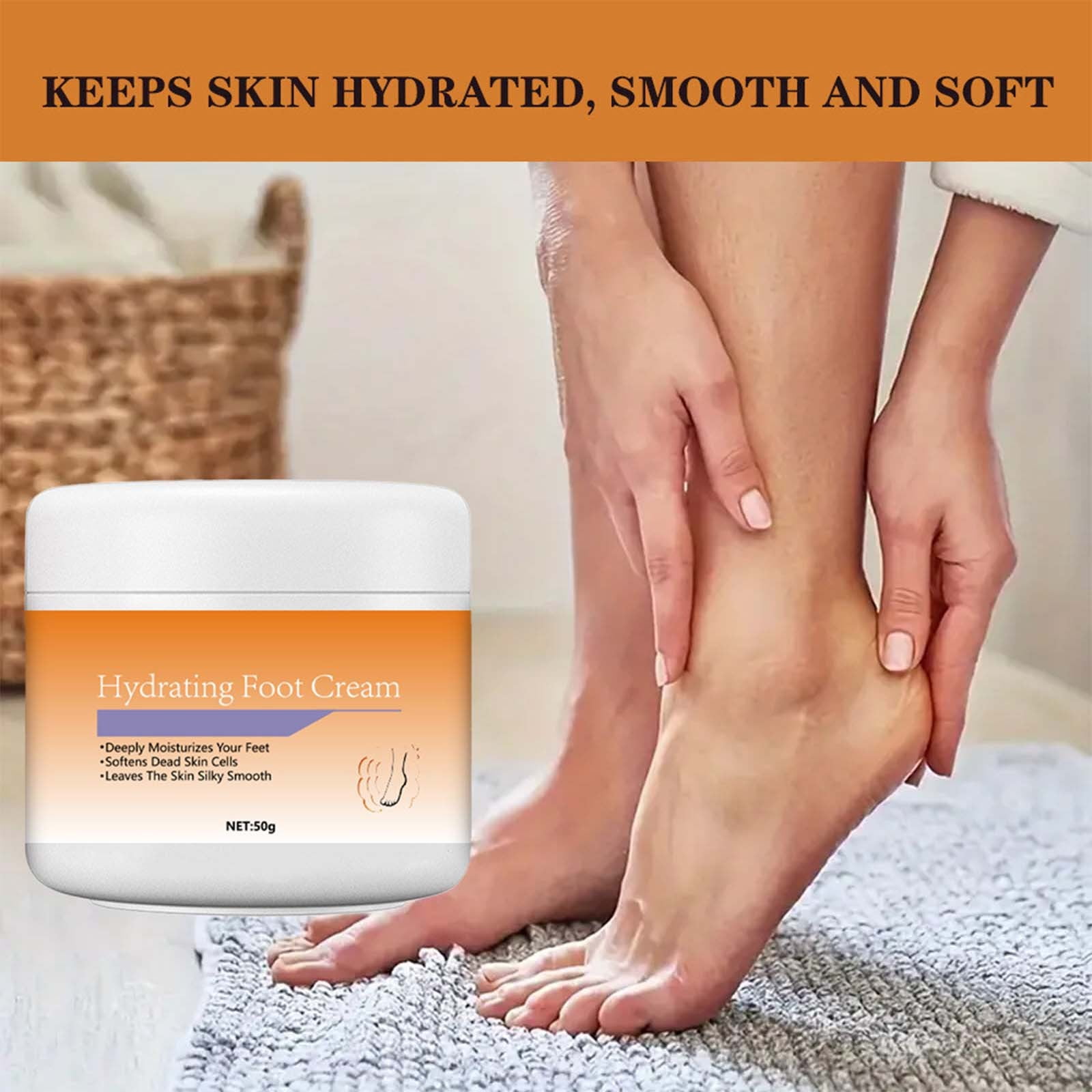 Foot Moisturizing Cream 50g - Deep Hydrating Treatment for Dry Cracked ...