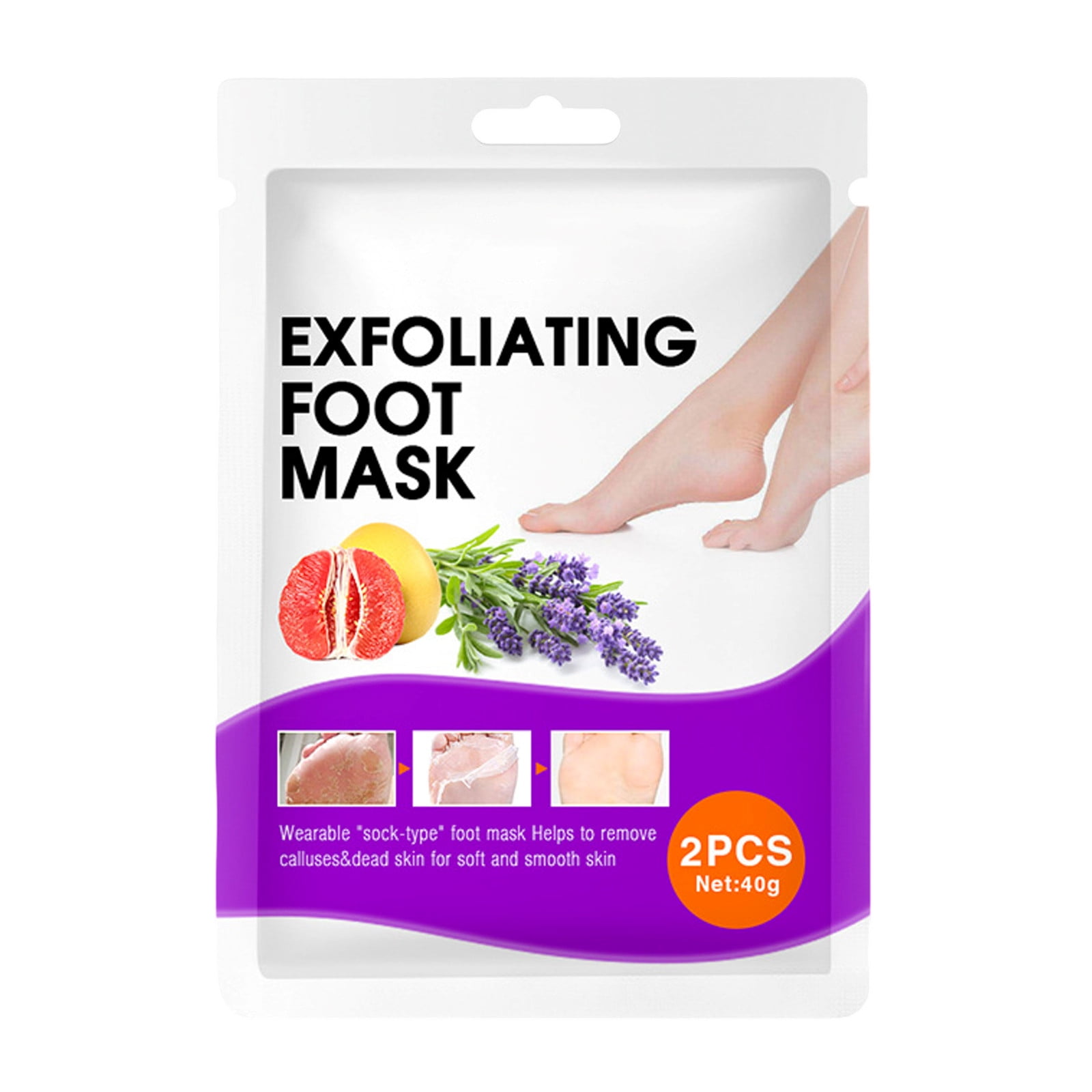 Foot Moisturizing Mask,Exfoliating Foot Care Mask Make Feet Baby Soft ...