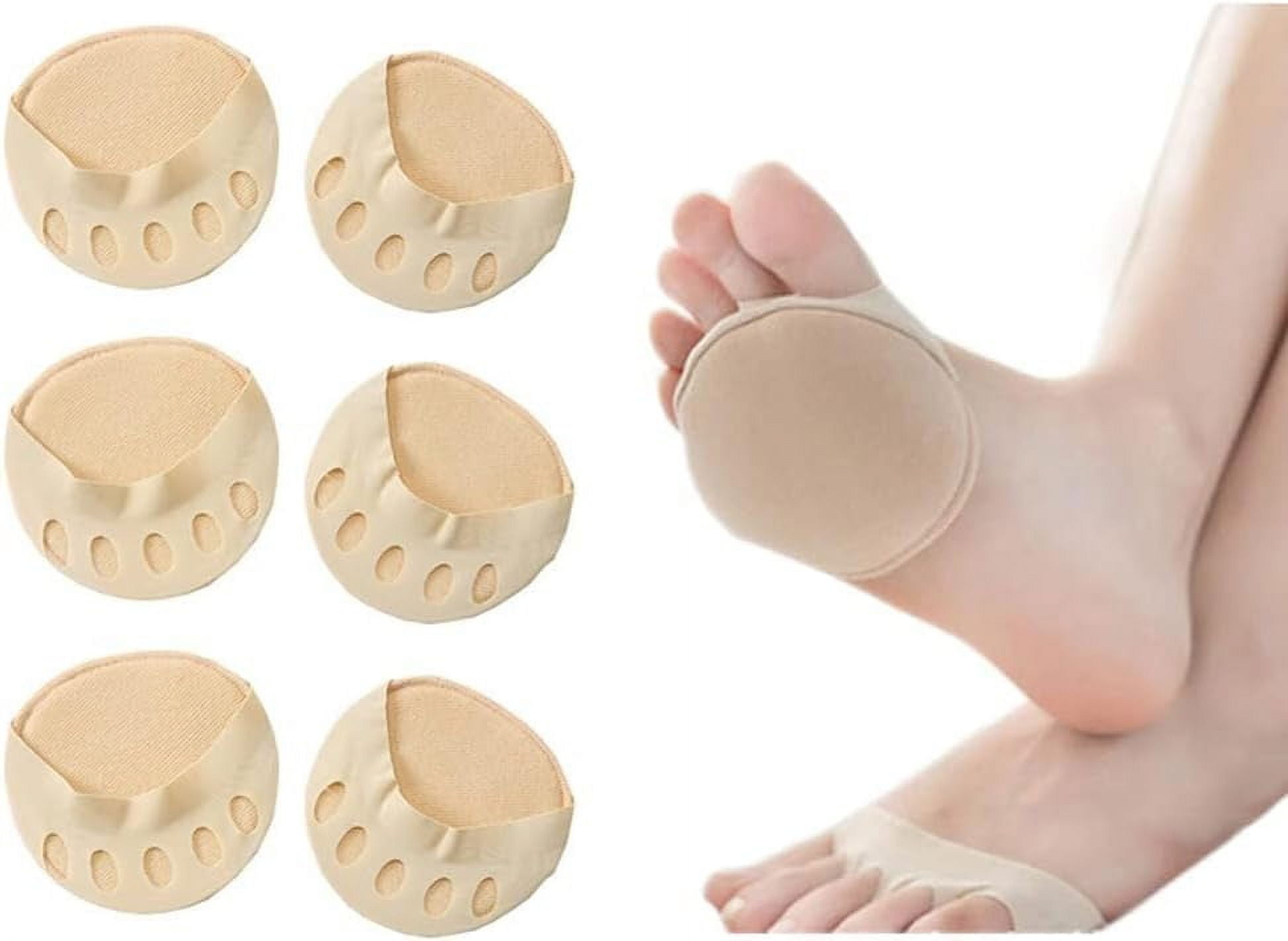 Foot Pads(3pairs of Apricot Color) Reusable Soft Ball of Foot Cushions ...