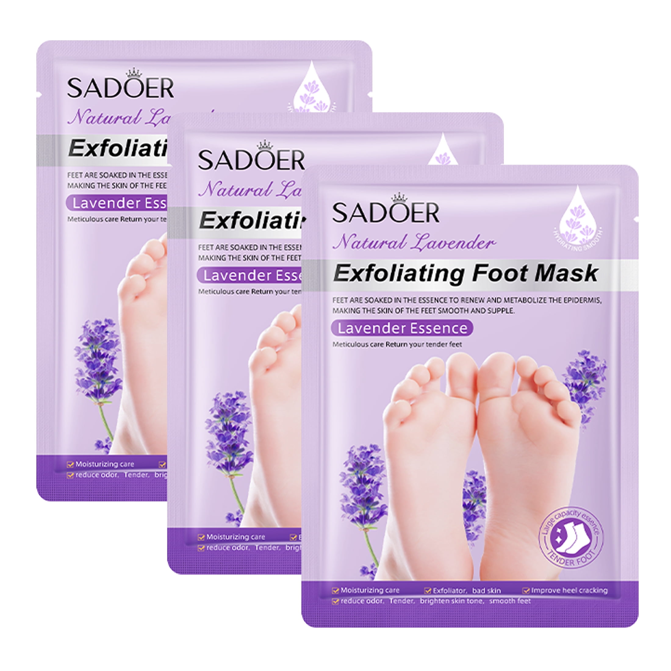 Foot Peel Mask (3 Pairs) - for Baby Soft Skin Remove Dead Skin, Dry ...