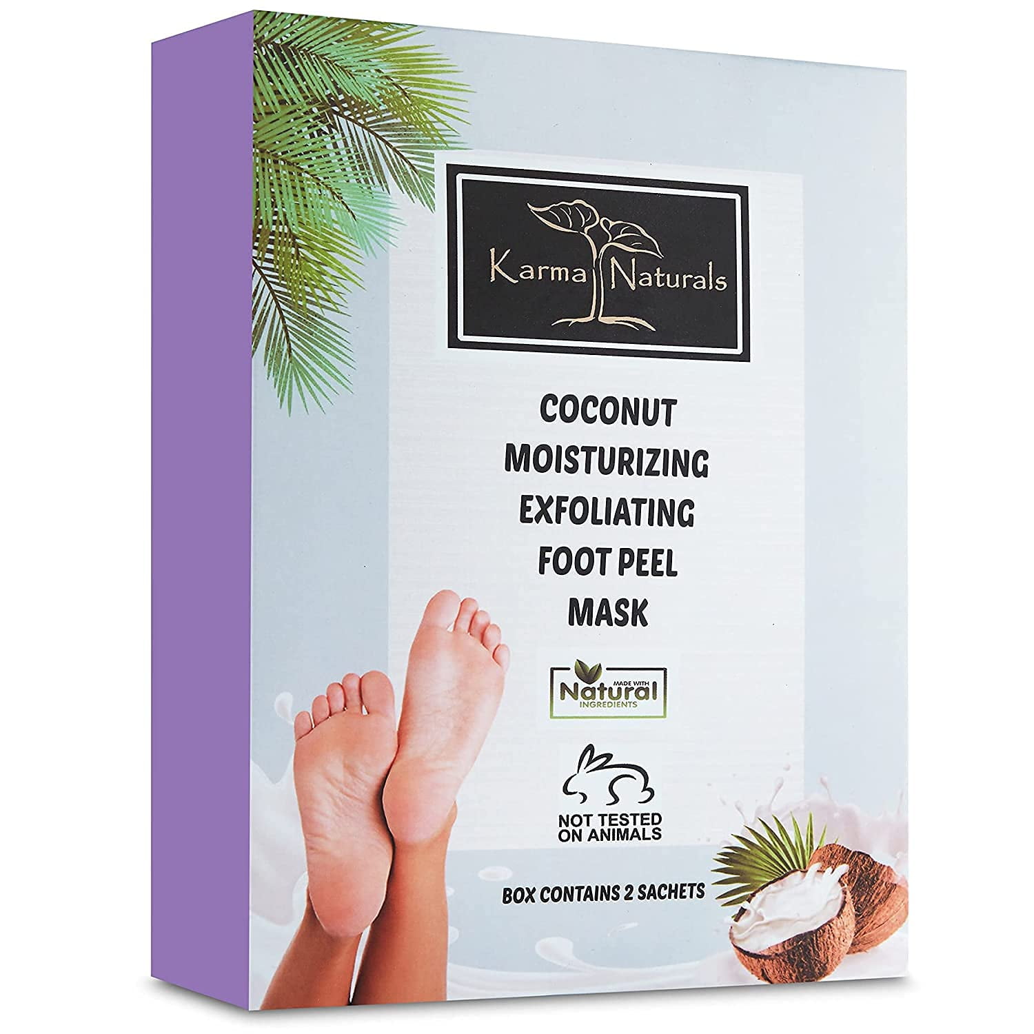 Foot Peel Mask Coconut Moisturizing Exfoliating Foot Masks - Karma ...