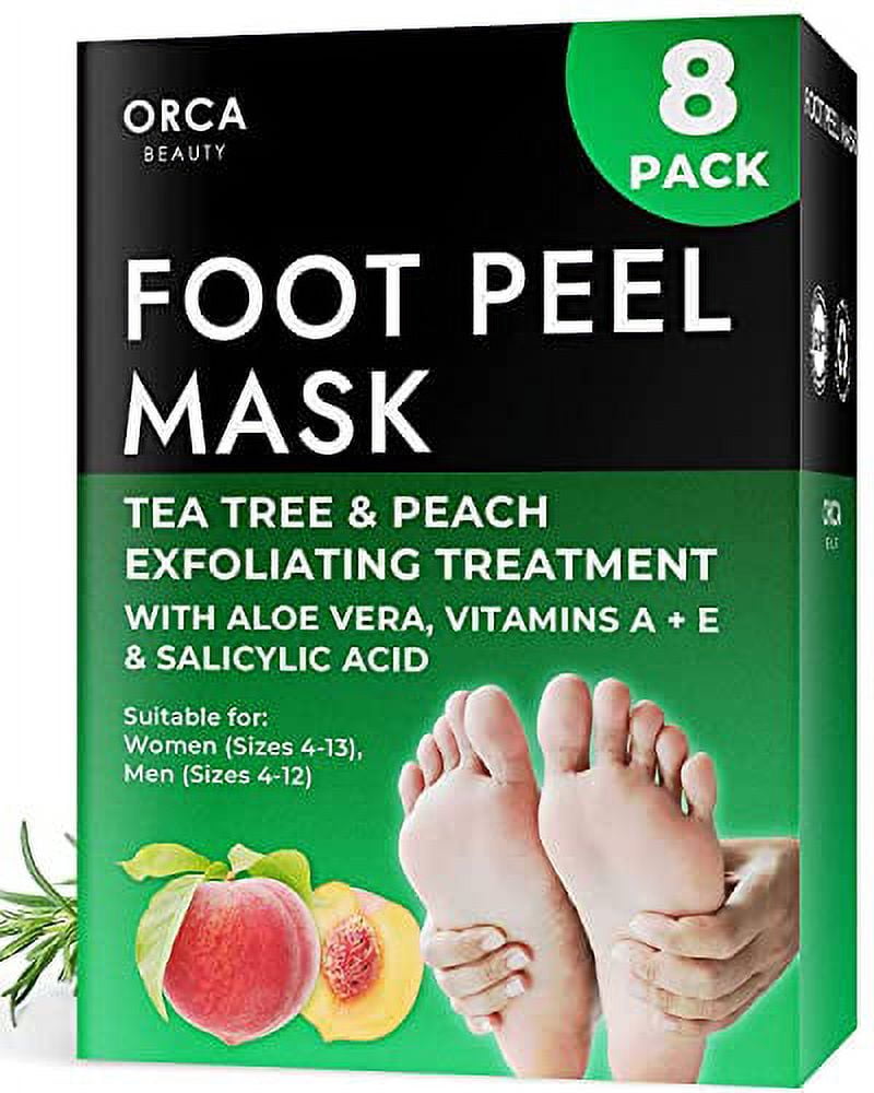 Foot Peel Mask for Dry Cracked Feet (8 Pairs) - Foot Mask Peel, Foot ...