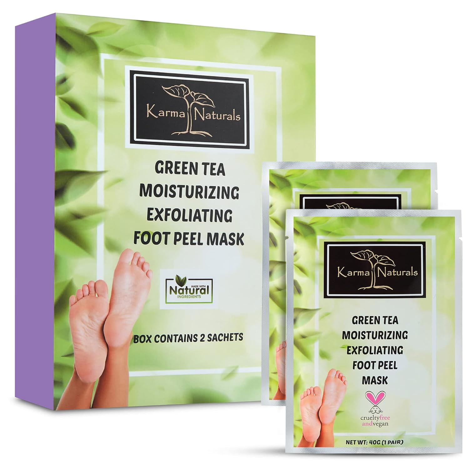 Foot Peel Mask Green Tea Moisturizing Exfoliating Foot - Feet Peeling ...