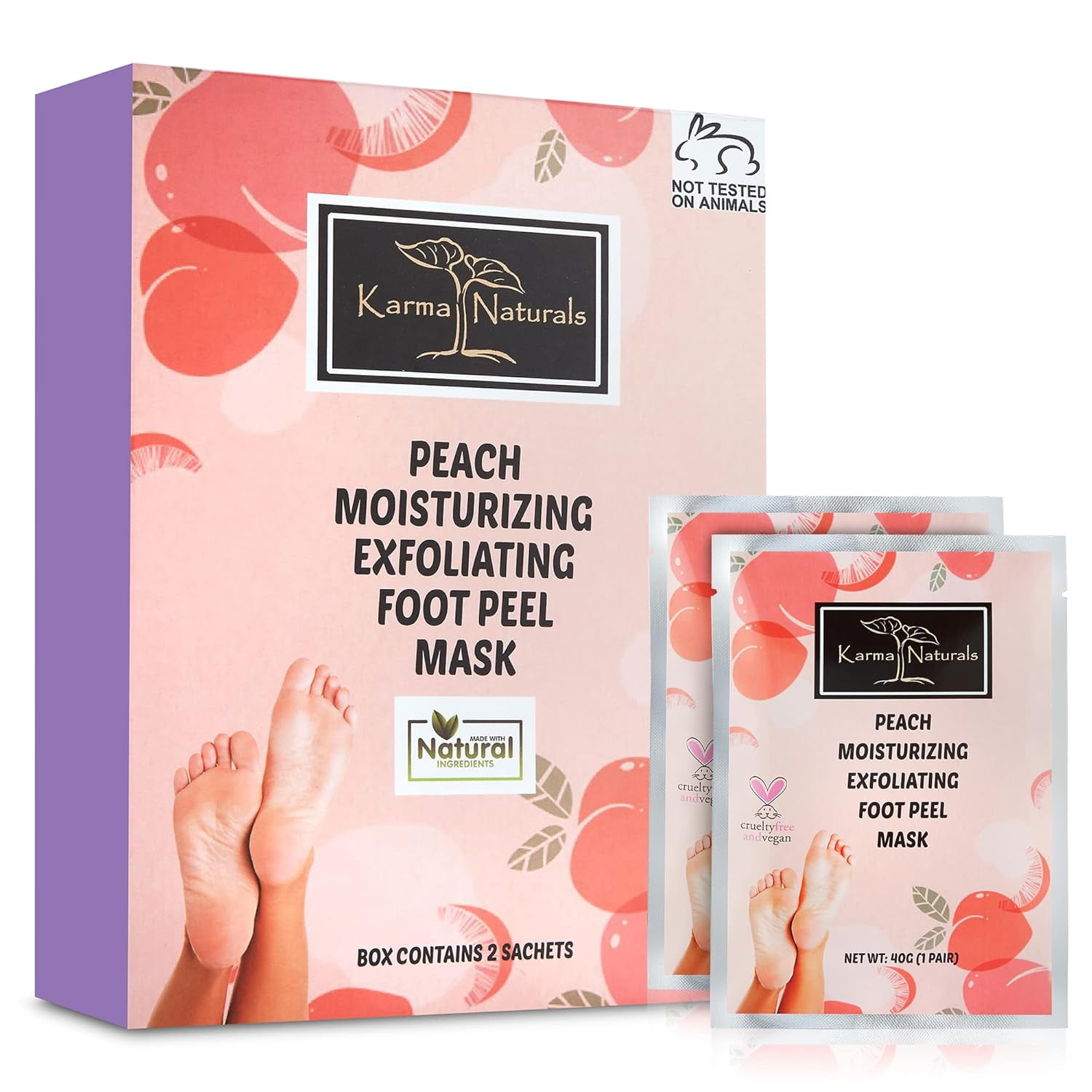 Foot Peel Mask Peach Moisturizing Exfoliating Foot Feet Peeling for Dry ...
