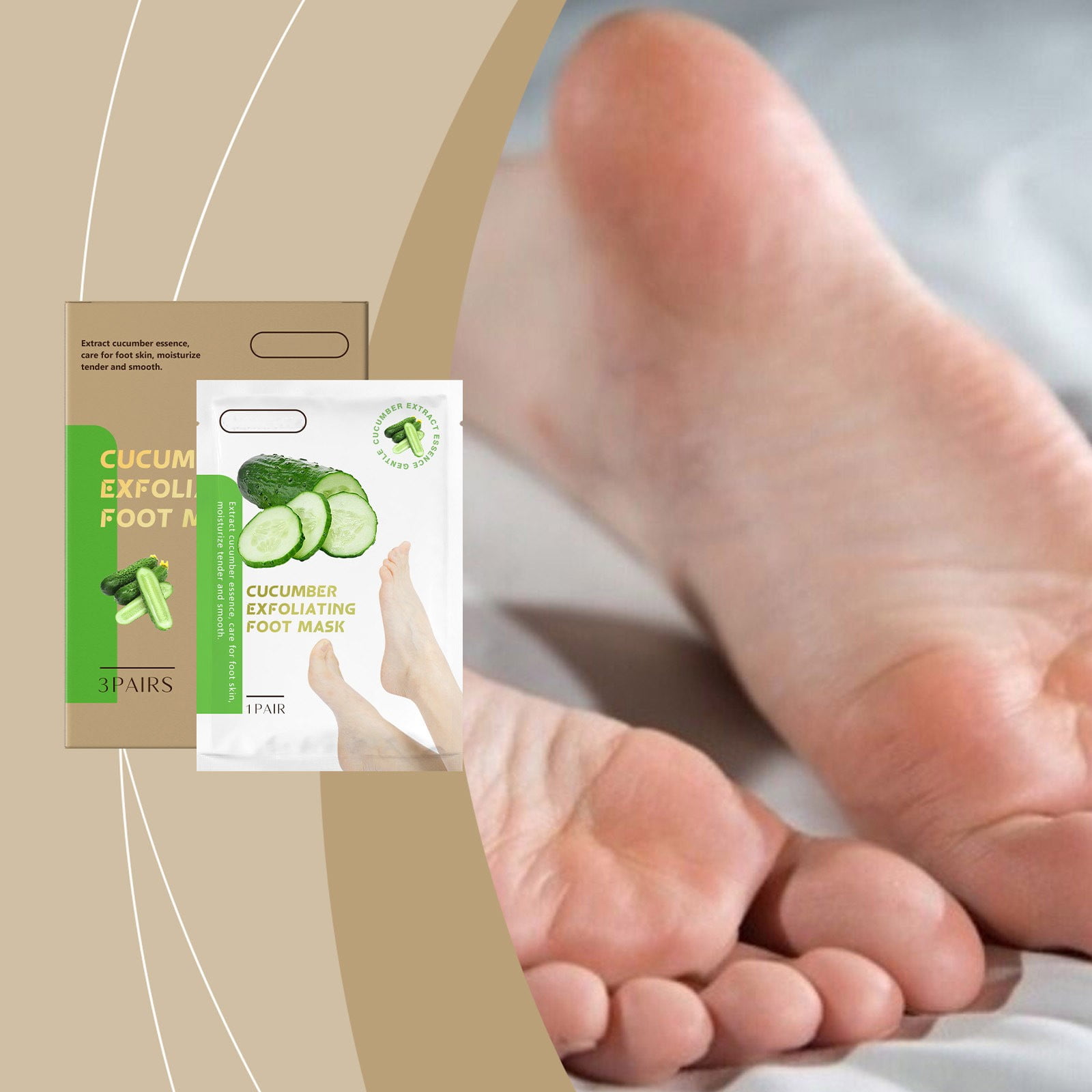 Foot Peeling Mask, Natural Exfoliating Foot Mask, Dead Skin Callus ...