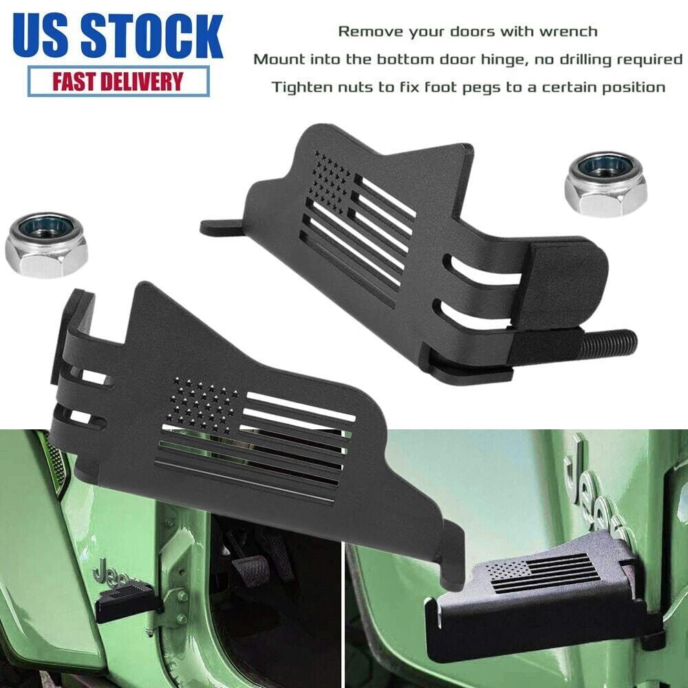 Foot Peg Rest Pedal Exterior Door Hinge for 2007~2020 Jeep Wrangler JL ...
