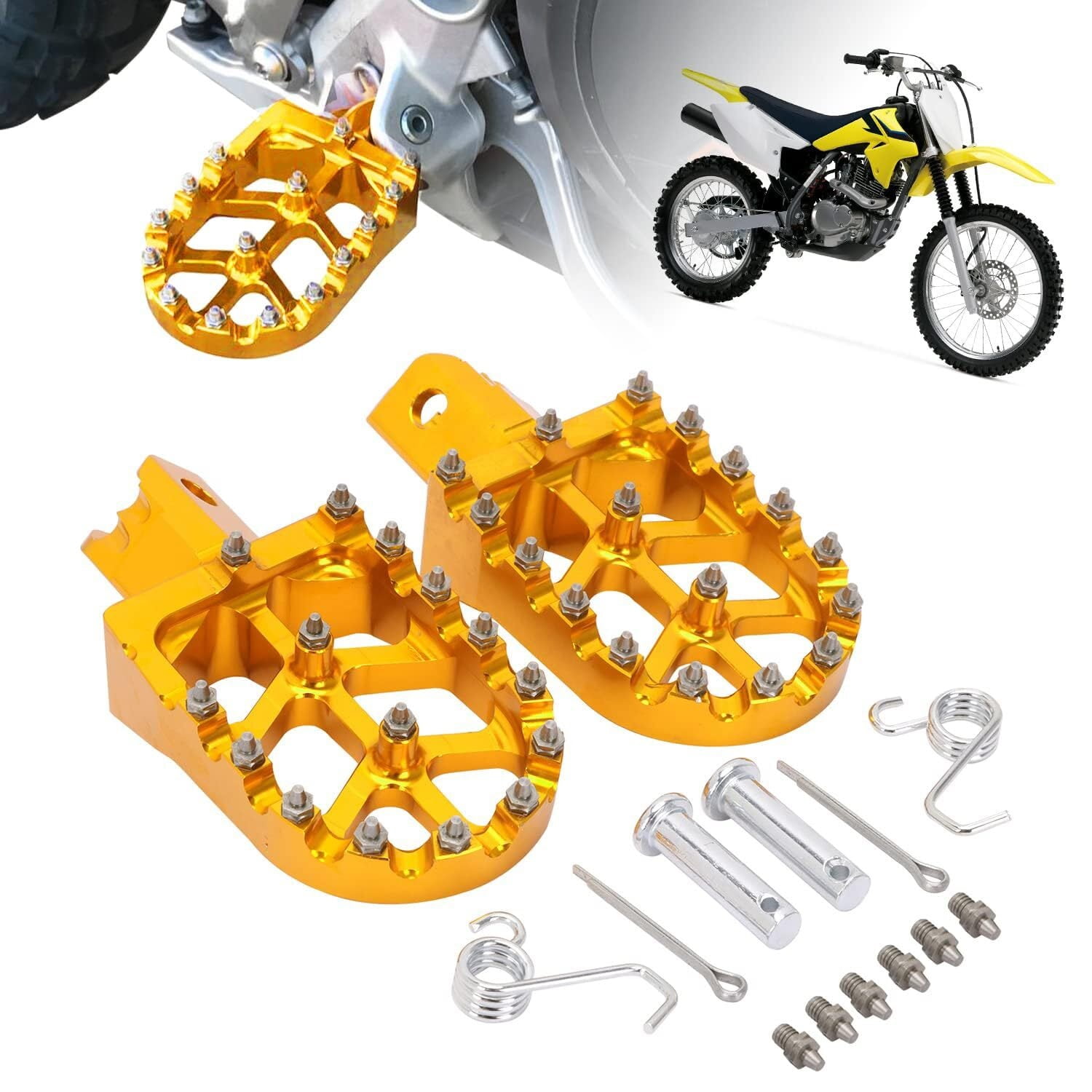 Foot Pegs Motorcycle Universal CNC Footpeg for CRF XR CR 50 70 80 100 ...