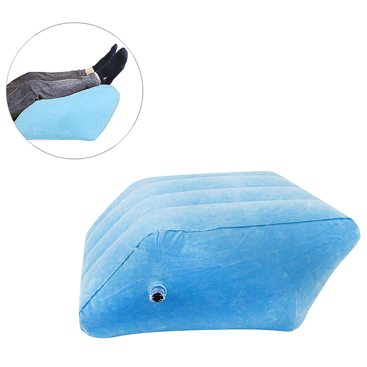 Foot Pillow for Plane Inflatable Leg to Wedge Raise Rest Raiser Travel ...
