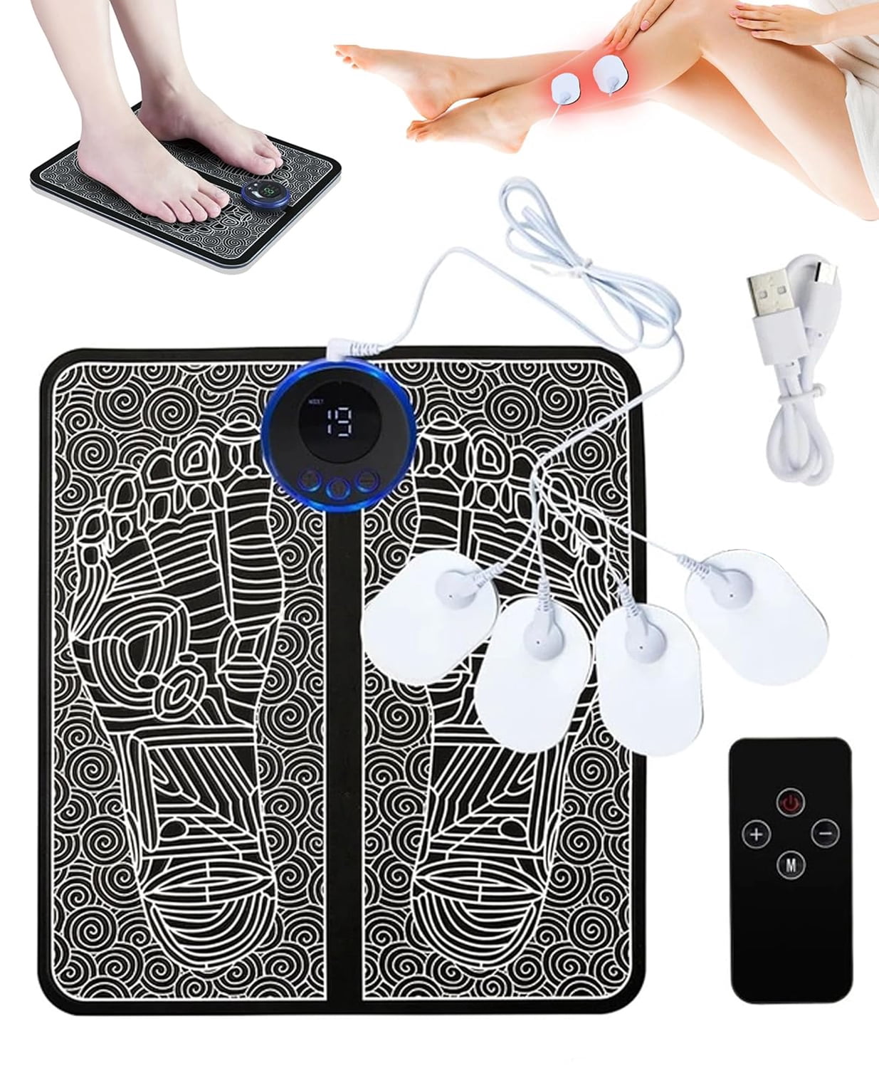 Foot Plate Foot Massager Relaxes Muscles for All-Night Comfort, 8 ...
