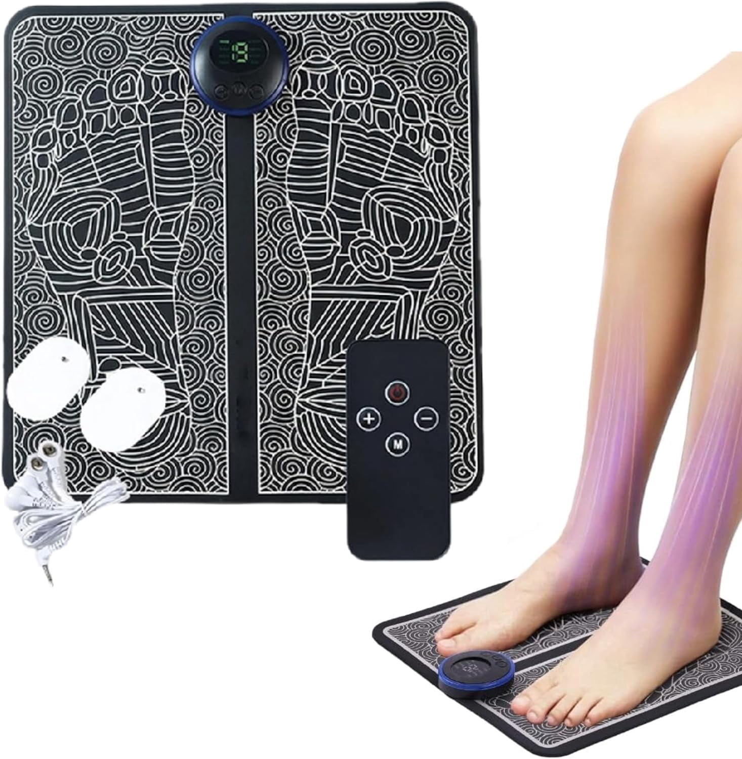 Foot Plate Foot Massager Relaxes Muscles for All-Night Comfort, EMS ...