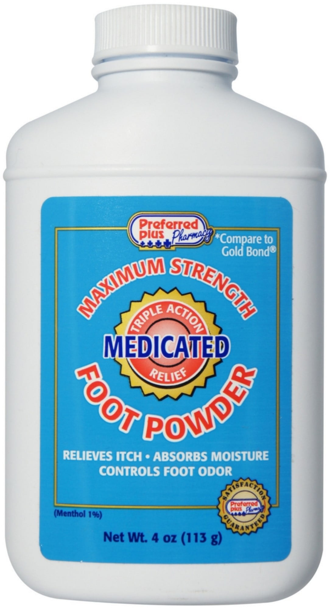 Foot Powder Medicated, Maximum Strength 4 oz HSA/FSA Eligible - Walmart.com