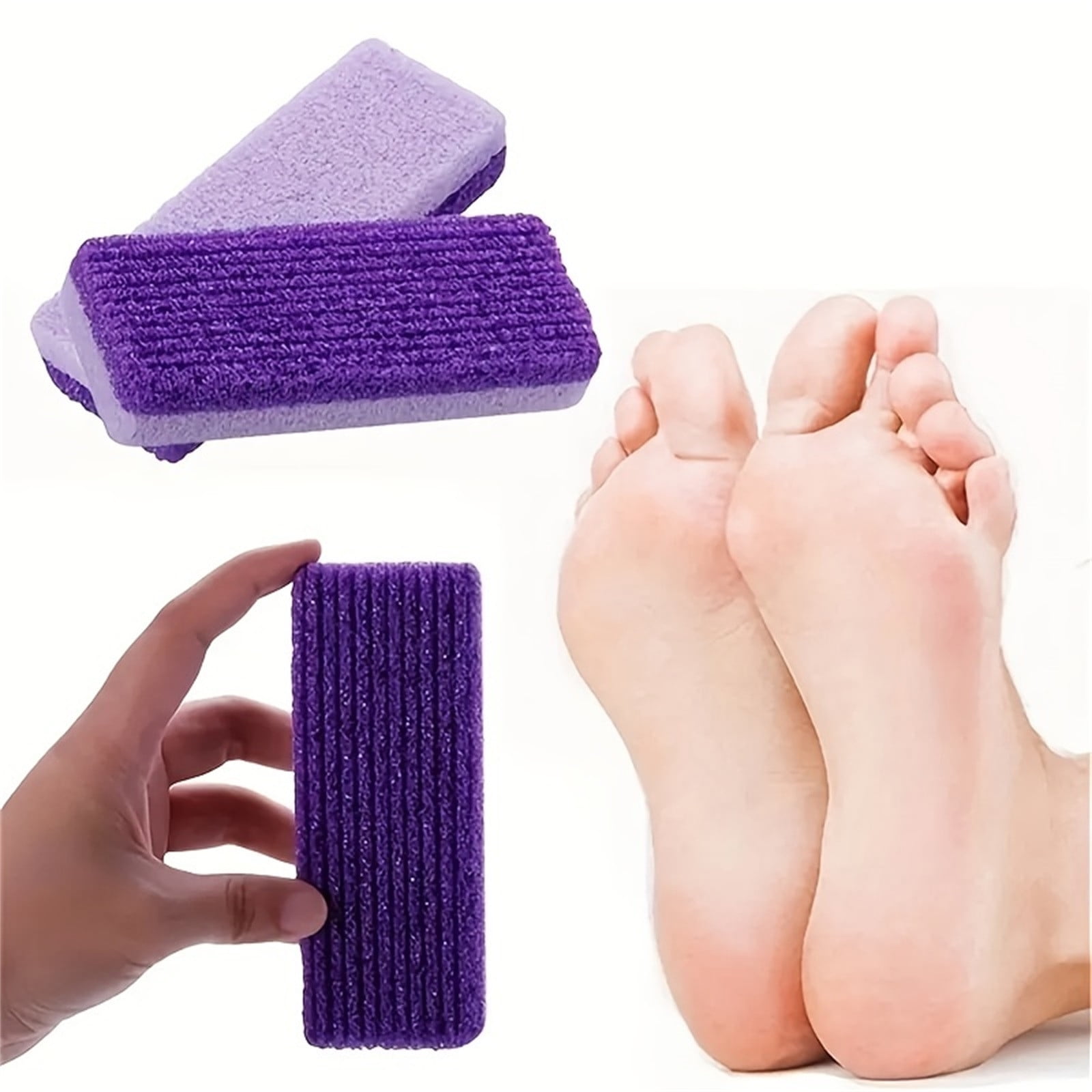 Foot Pumice Stone 2-Pack | Double-Sided Callus Remover & Exfoliating ...