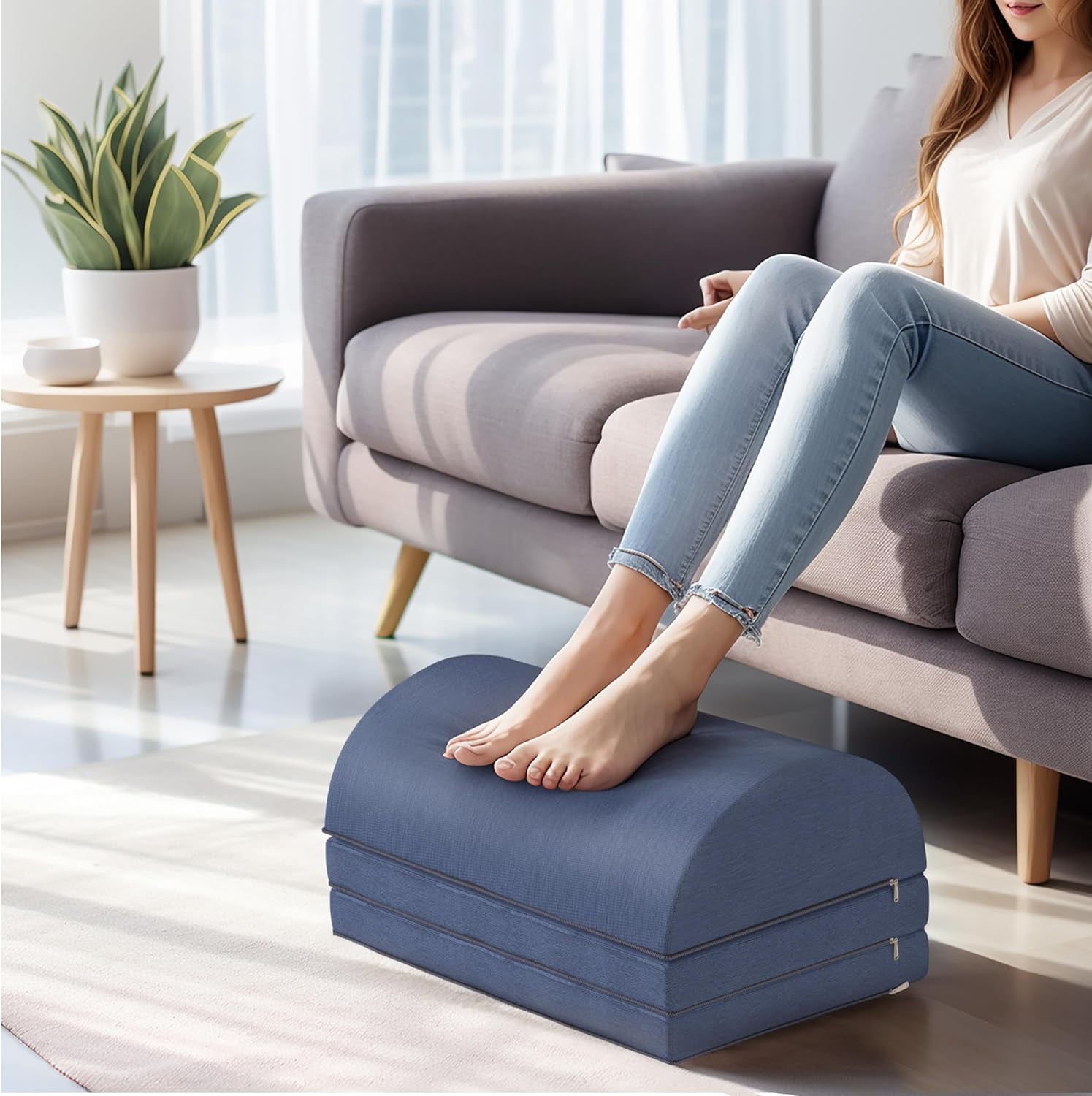 Foot Rest Under Desk at Work for Office Use with 3 Adjustable Heights ...
