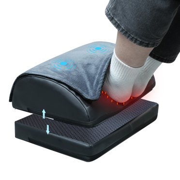 Footrest Foldaway Elevated Foot Stool Under Desk - Adjustable Height ...