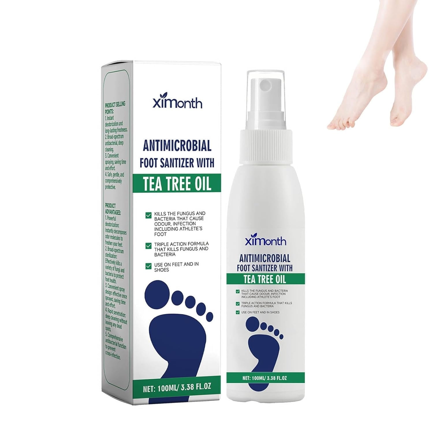 Foot Sanitiser With, Tea Tree Oil Feet Spray, Clear Foot Sanitizer ...