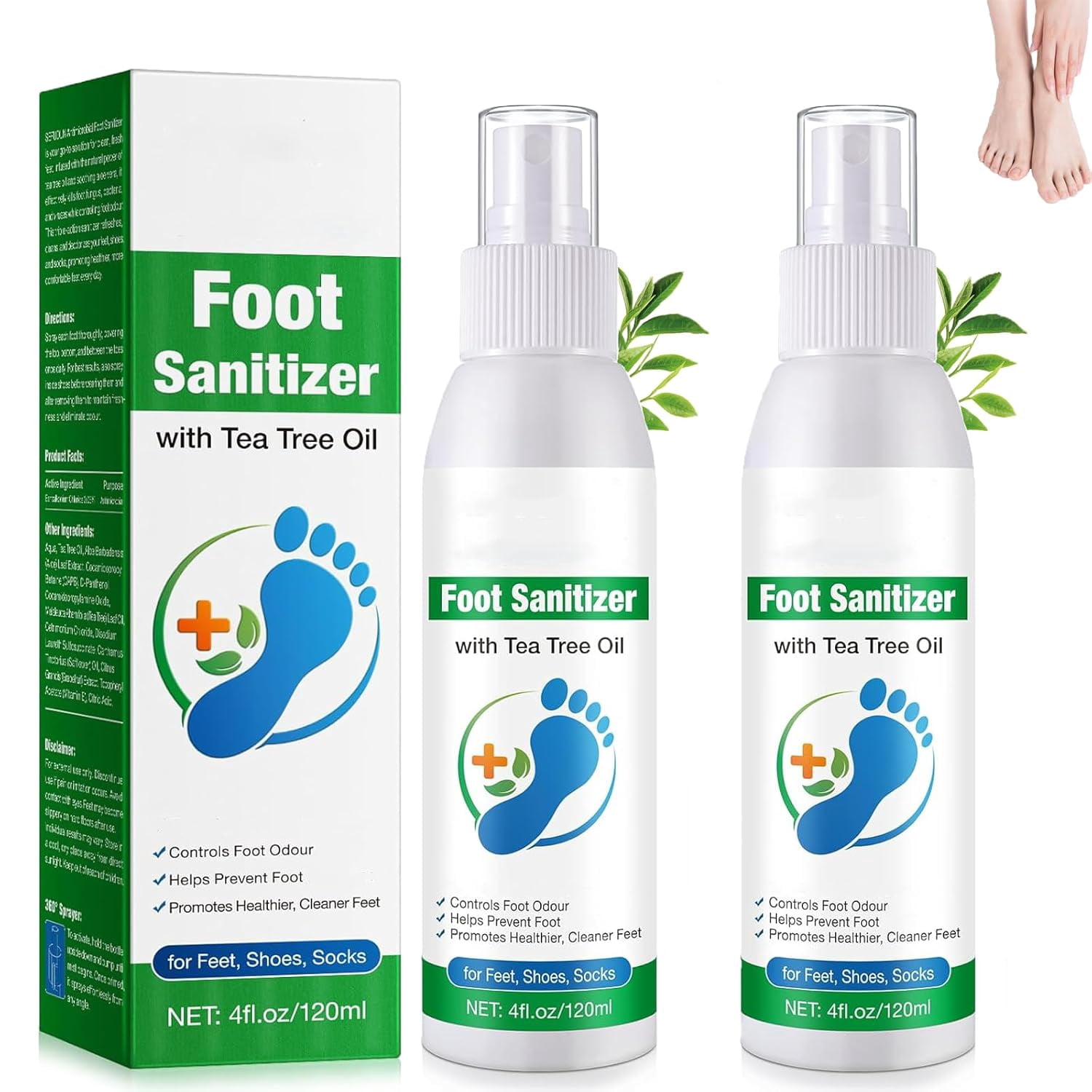 Foot Sanitizer Spray with Tea Tree Oil,Clear Foot Sanitizer Spray,Tea ...