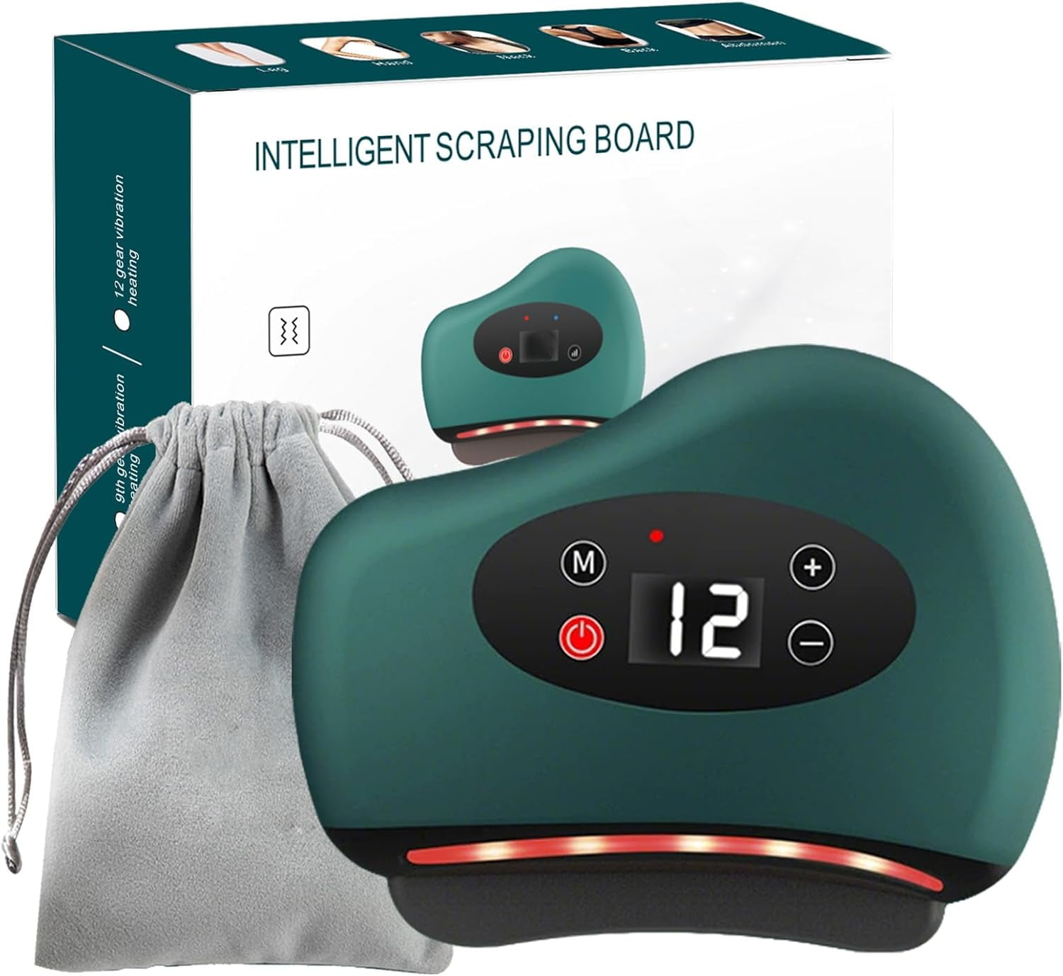 Foot Scraper, Electric Fascia Knife with Heating & 12 Vibration, Muscle ...