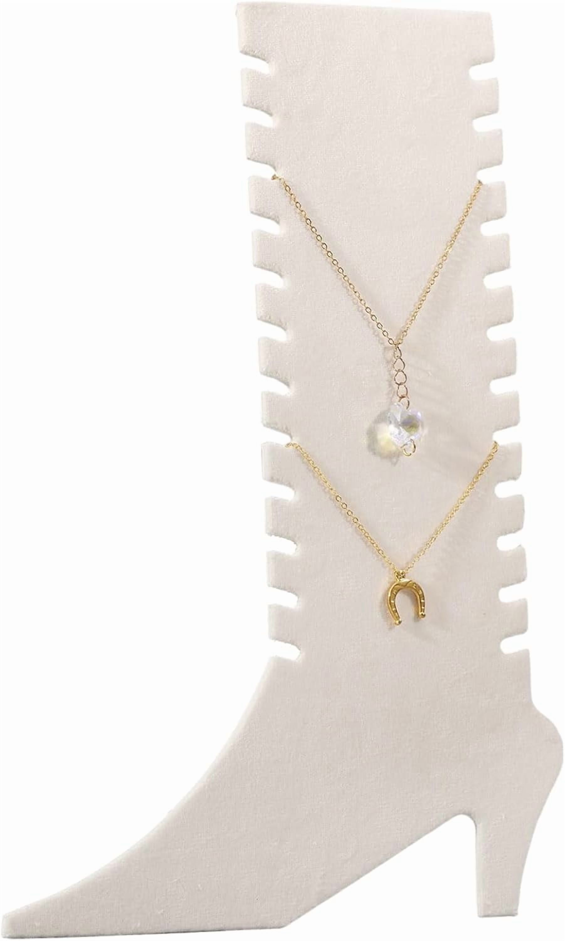 Foot Shaped Anklet Display Stands Foot Display Storage Velvet Necklace ...