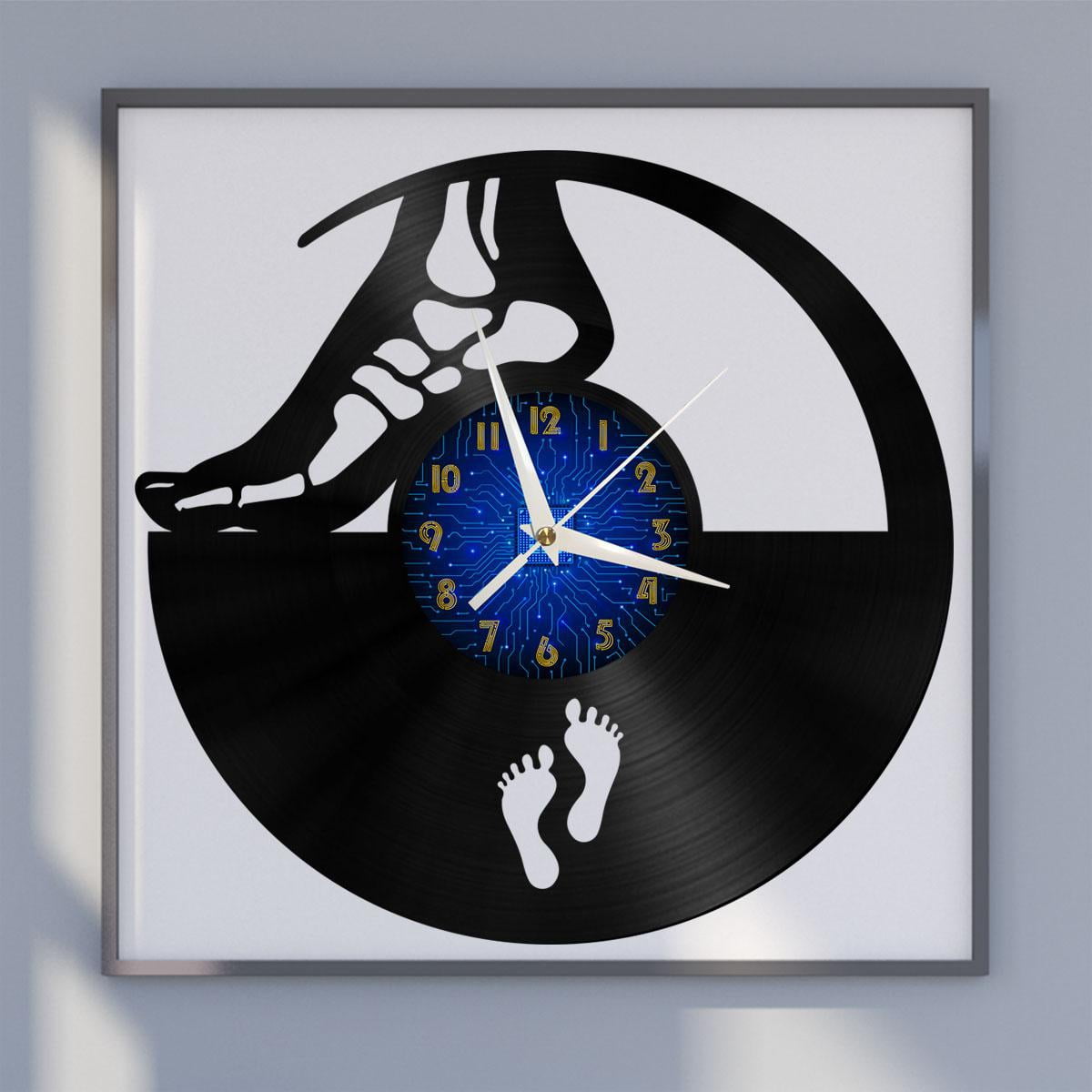 Foot Skeleton 12 Inch Vinyl Record Wall Clock - Silent, Creative, and ...
