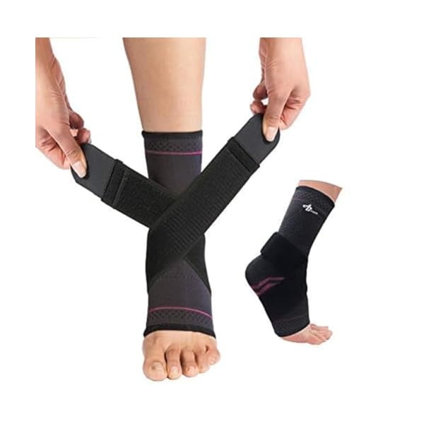 Foot Sleeve (Pair) with Compression Wrap, Ankle Brace For Arch, Ankle ...
