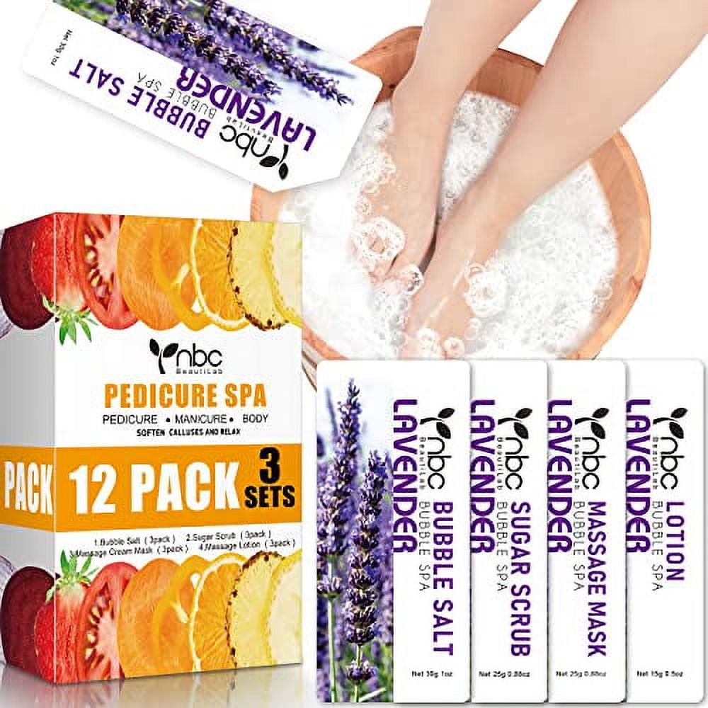 Walmart Foot Spa Pedicure Kit with Bath Salt, Cream, Scrub, Exfoliating ...