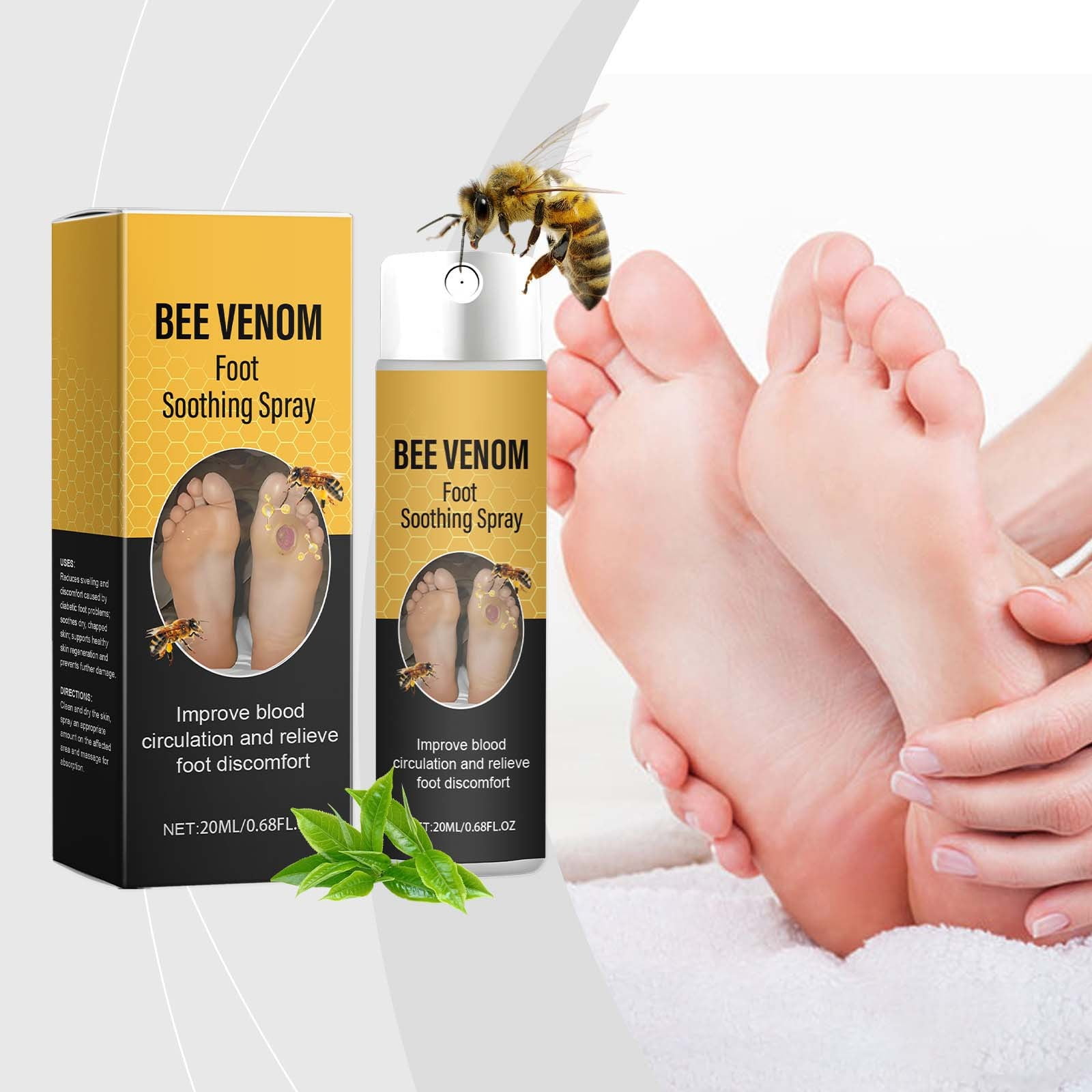Foot Soothing Spray Swelling Itch Care 20ML Pedicure Products for Feet ...