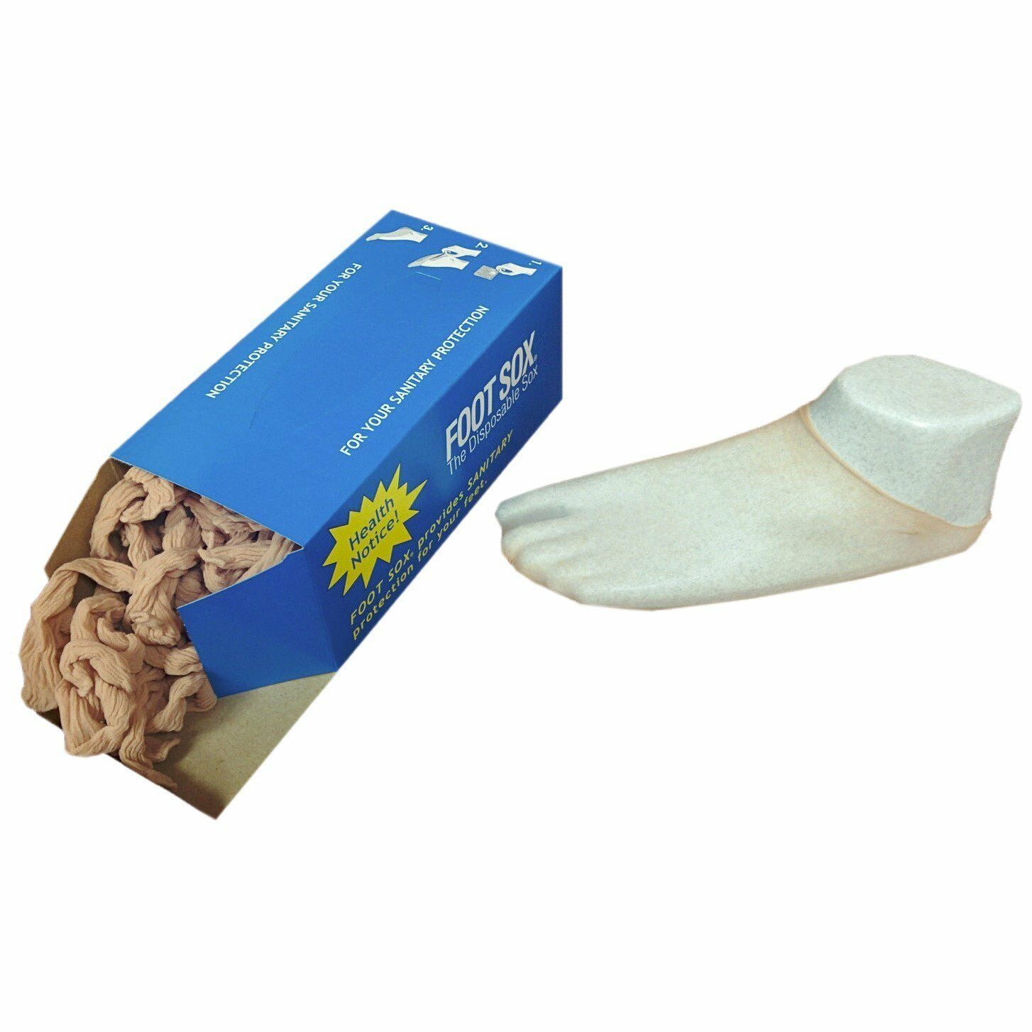 Foot Sox Original Sanitary Disposable Footies Try on Socks, 72 Pairs ...