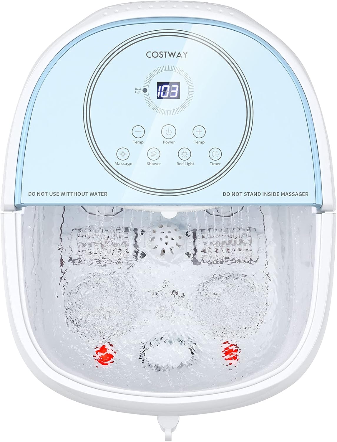 Foot Spa Bath Massager, with Angle-Adjustable Shower, Electric Massager ...