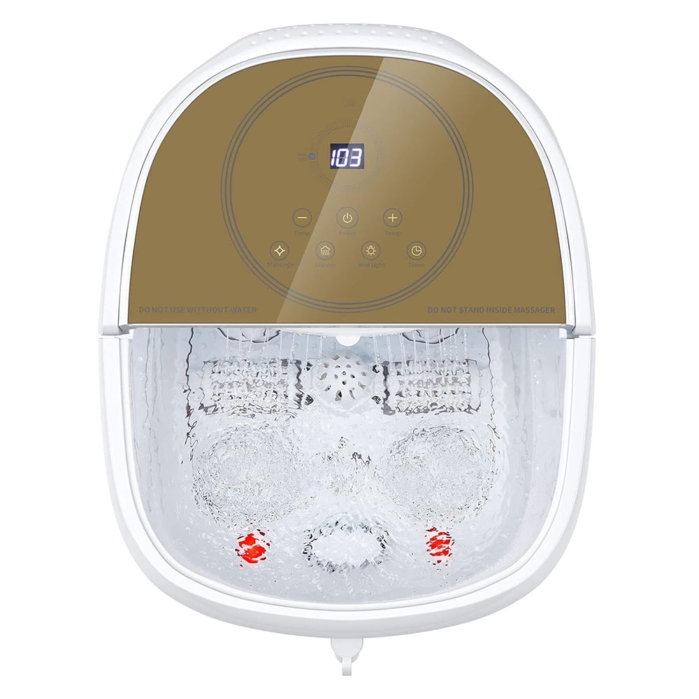 Foot Spa Bath Massager with Digital Temperature Control, Electric Massager with Angle-Adjustable ...