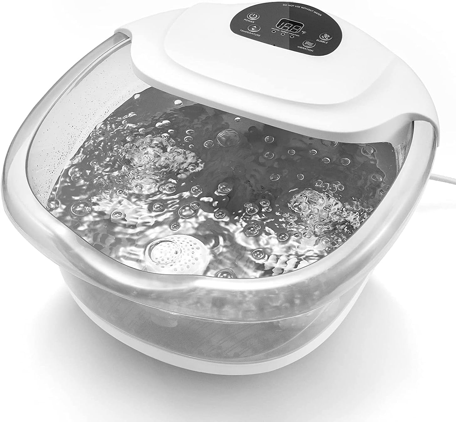 Foot Spa Bath Massager With Heated Rich Bubbles Vibration Function 3 In
