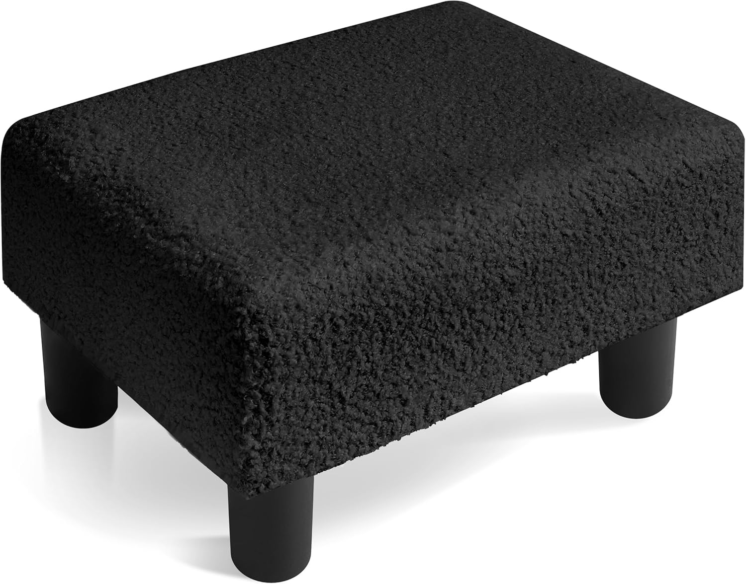 Foot Stools Ottoman, Sherpa Small Foot Stool with Legs, Rectangle Small ...