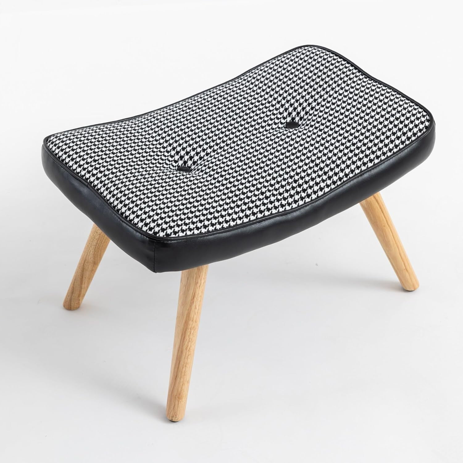 Foot Stools Small, Cushioned Foot Rest for Couch with Curved Seat and ...