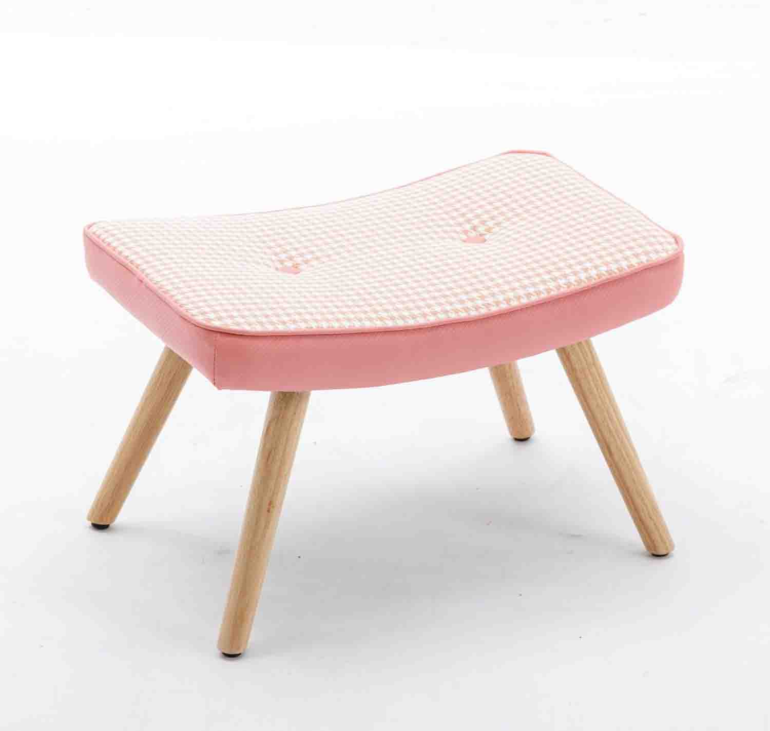 Foot Stools Small, Cushioned Foot Rest for Couch with Curved Seat and ...
