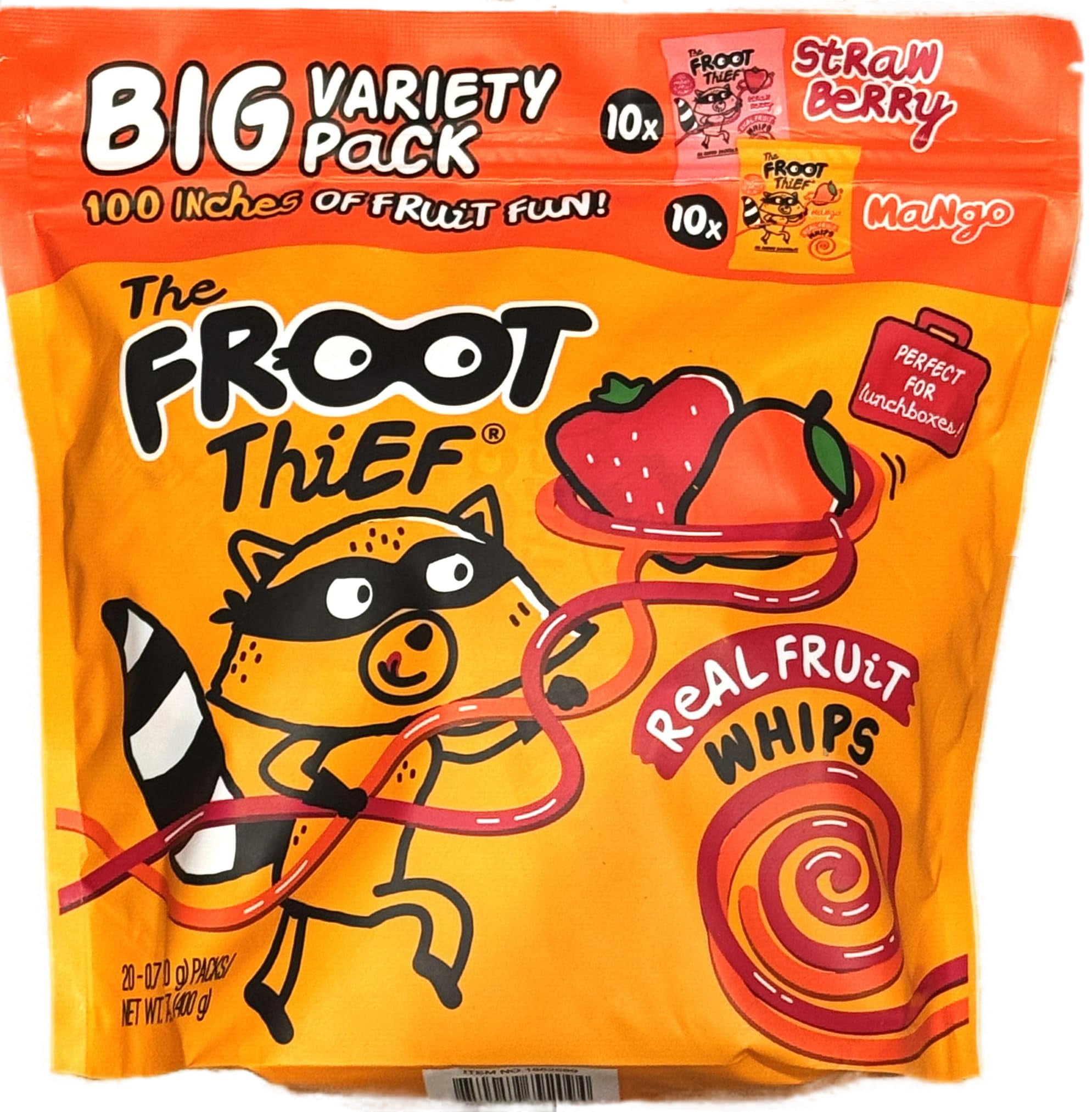Foot Thief Real Fruit MZF22 Whips Vegan Big Variety Pack Gluten Free 10 ...