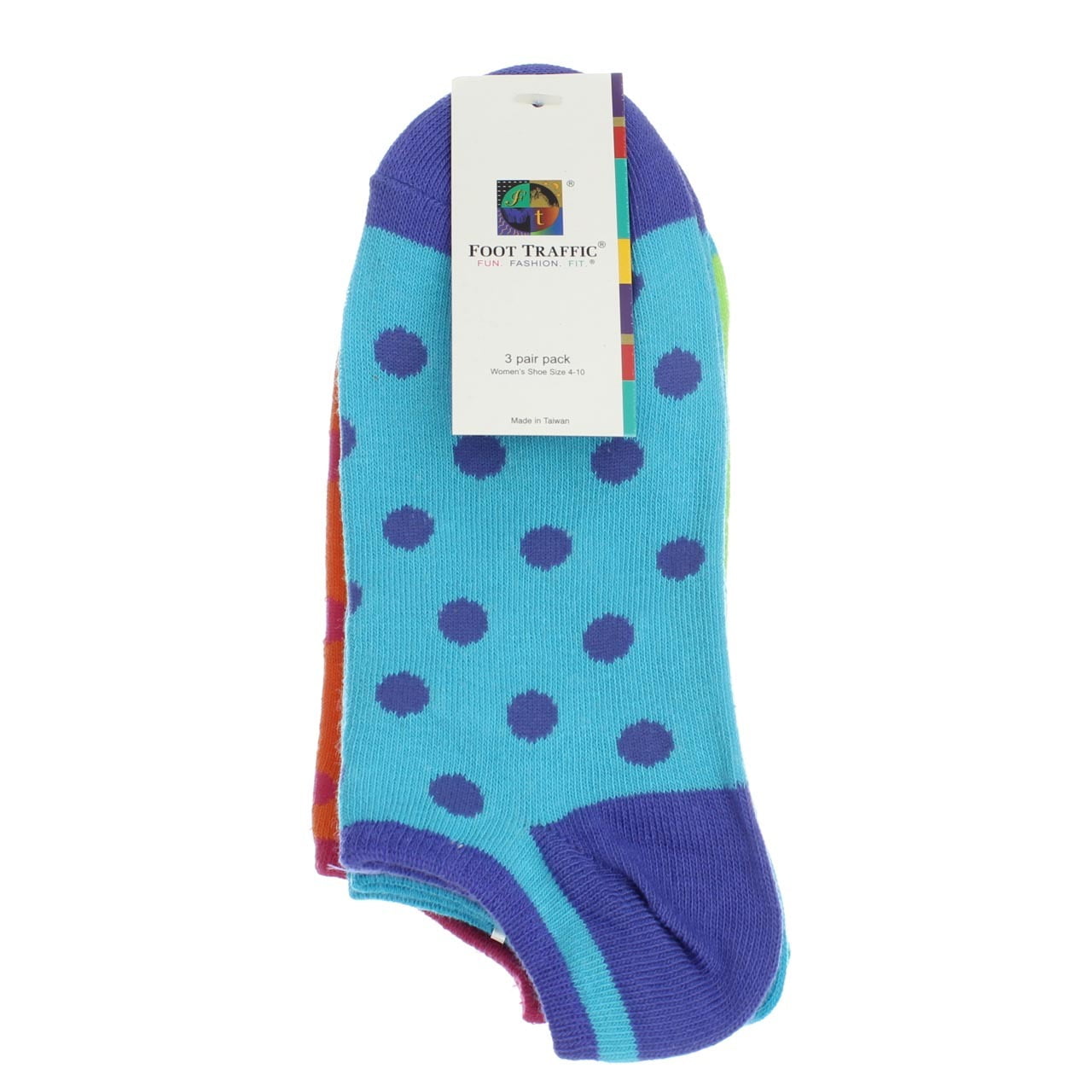 Foot Traffic Bright Polka Dots No-Shows Socks, Pack Of 3 - Walmart ...