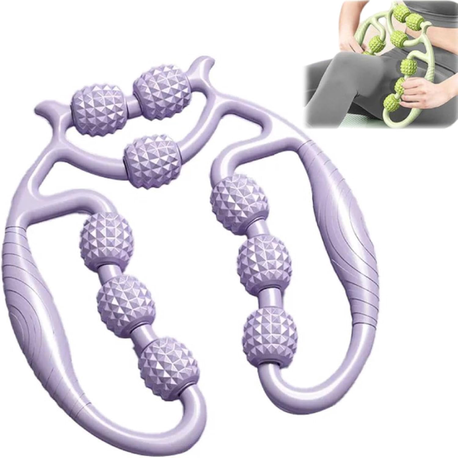 Foot massager, 9-wheel ring leg clamp, multifunctional massage tool for ...