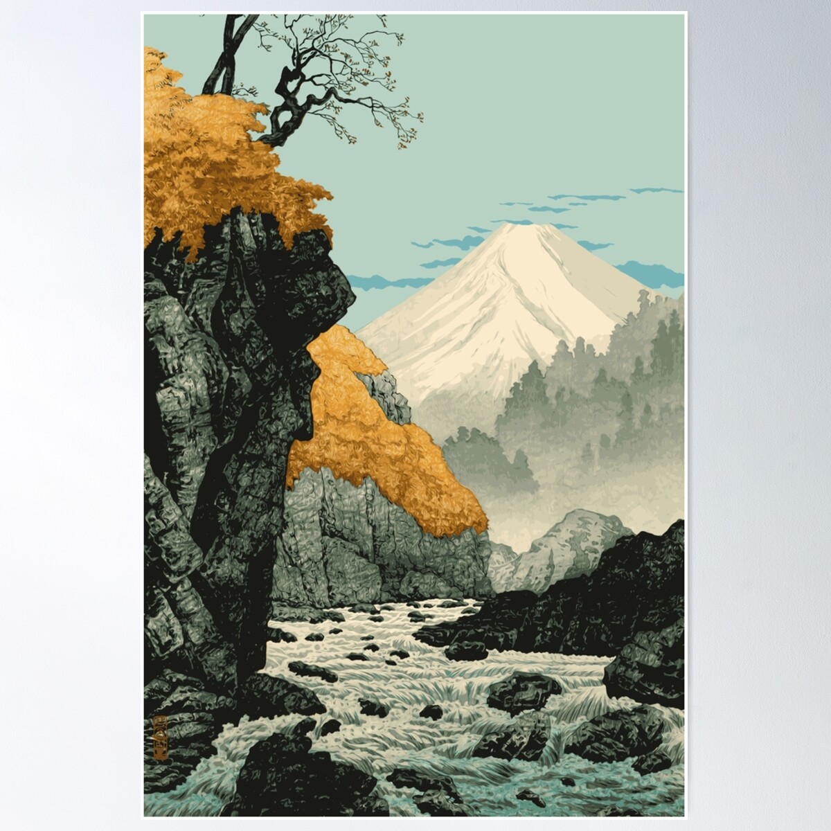 Foot of Mount Ashitaka - Takahashi Hiroaki - Japanese Art Poster, 12x18 ...