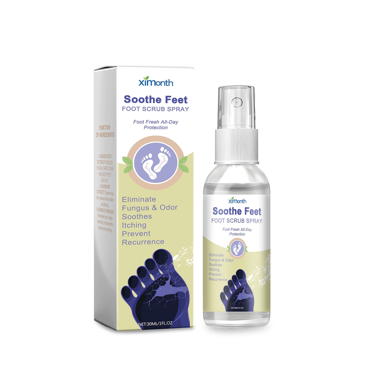 Foot repair spray relieves foot dryness, peeling and itching, removes ...