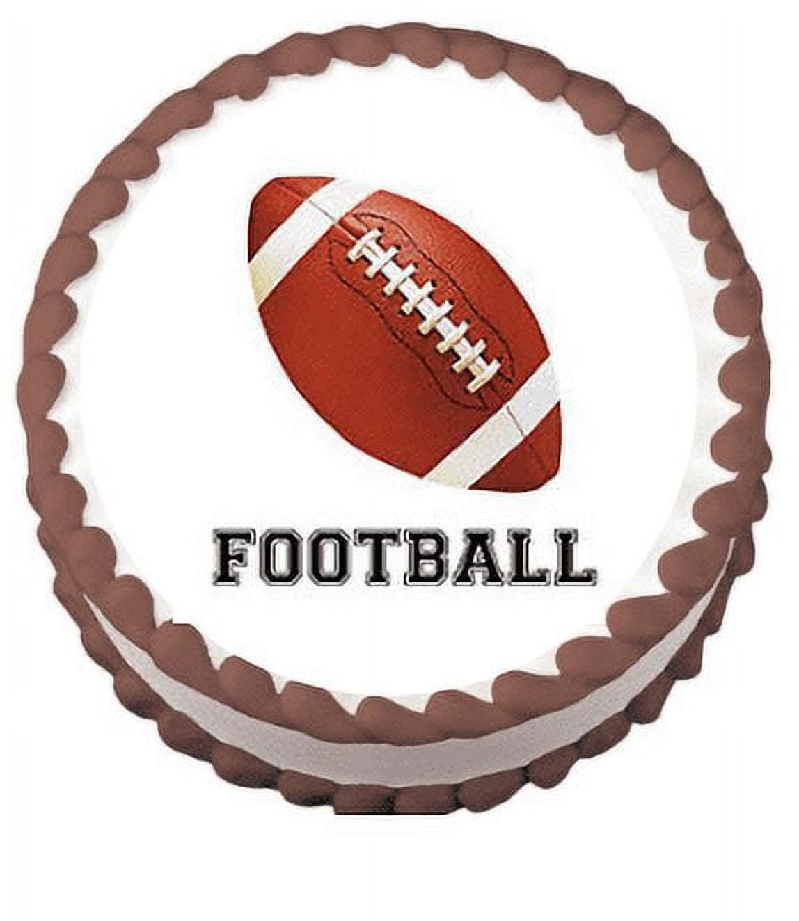 FootBall Edible Frosting Sheet Photo Image Cake Topper - Walmart.com