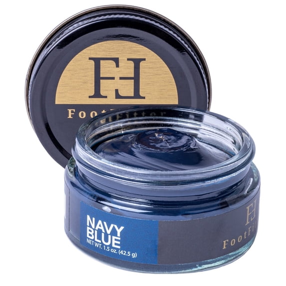 FootFitter, Shoe Cream Polish, 1.5 oz, Navy Blue, Restores Shoe Color ...