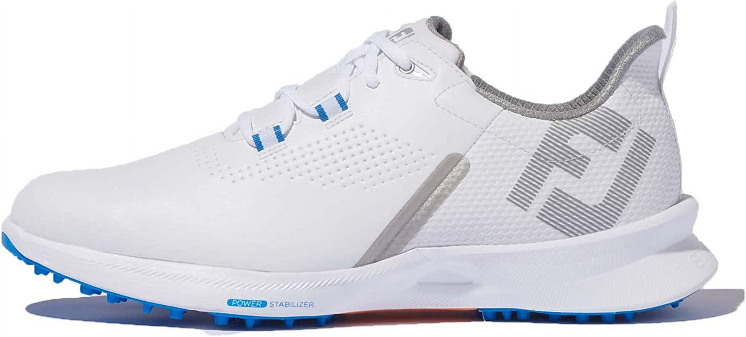 FootJoy Men's Fj Fuel Golf Shoe 9.5 White/White/Blue Jay - Walmart.com
