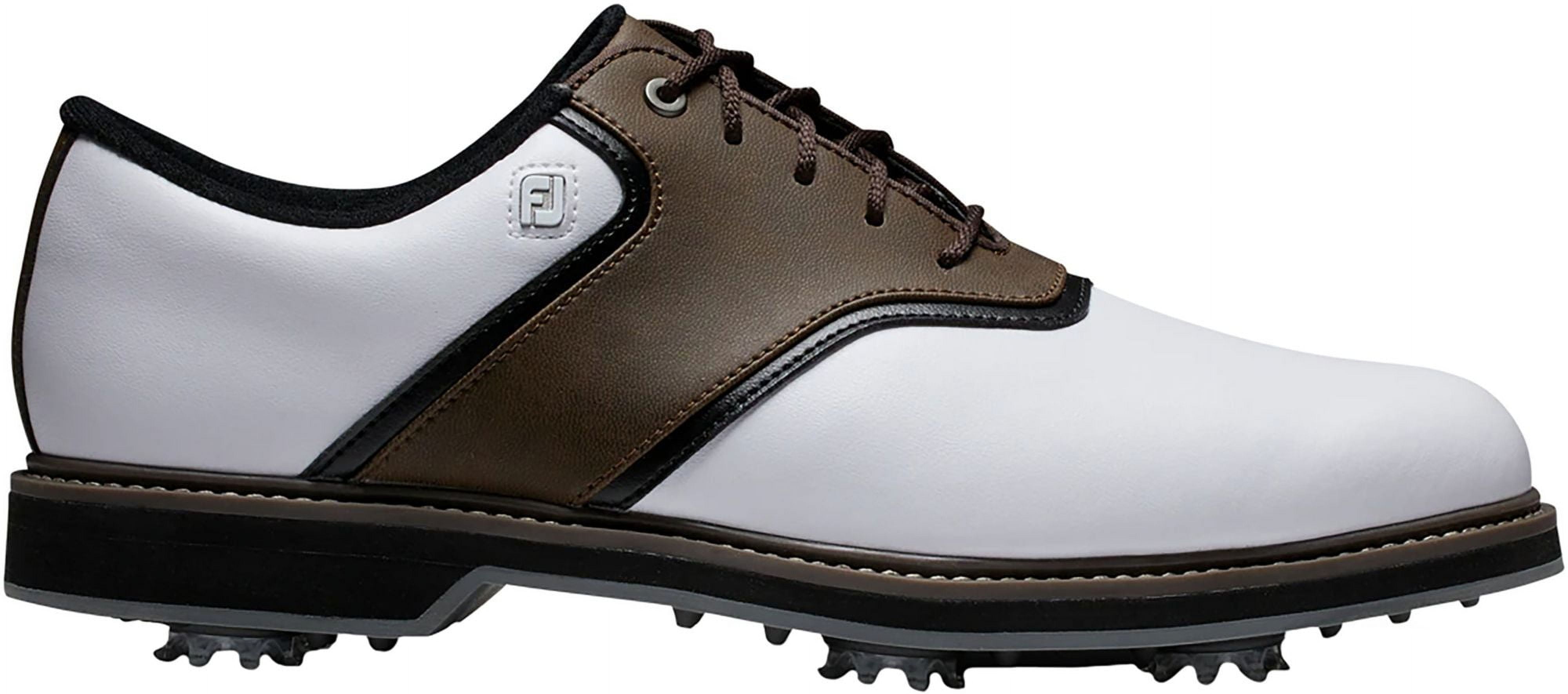 FootJoy Men's FJ Originals Golf Shoes (White/Black/Brown, 10.5 2E US) - Walmart.com