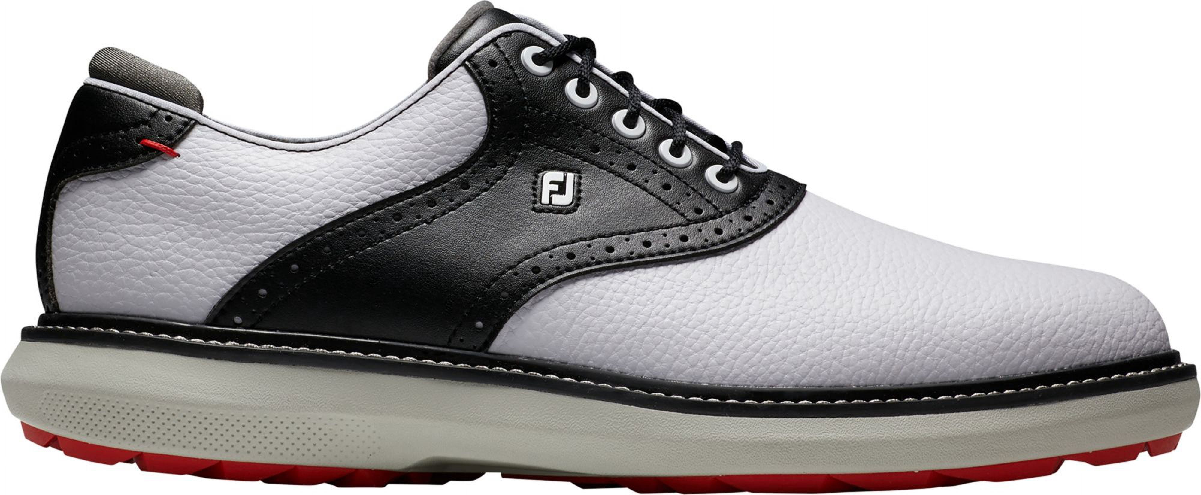 FootJoy Men's Traditions Spikeless Golf Shoes (White/Black/Grey, 11.5 D ...
