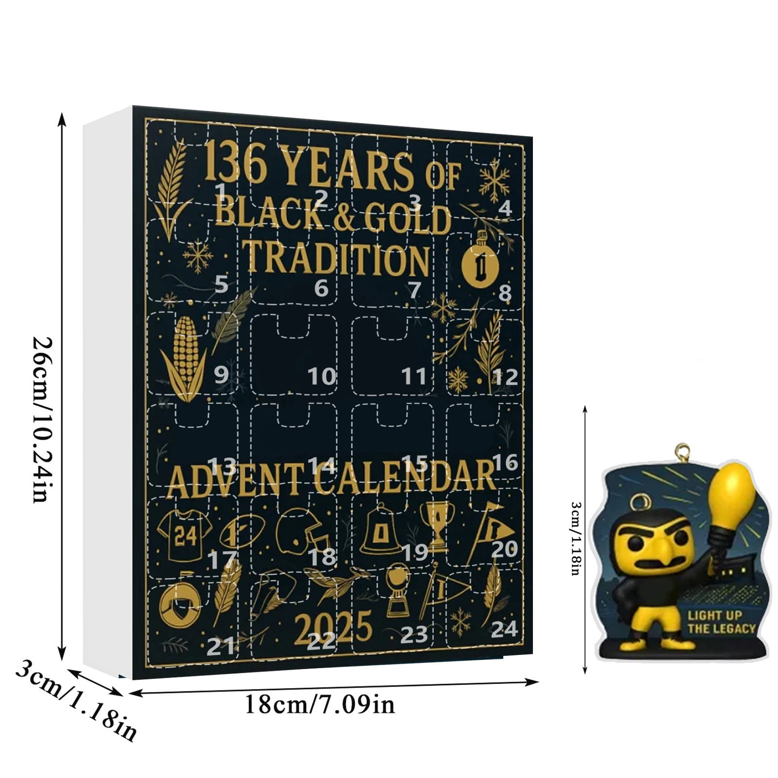 Football 136nd Anniversary Advent Calendar 2025, Iowa Hawkeyes Football ...