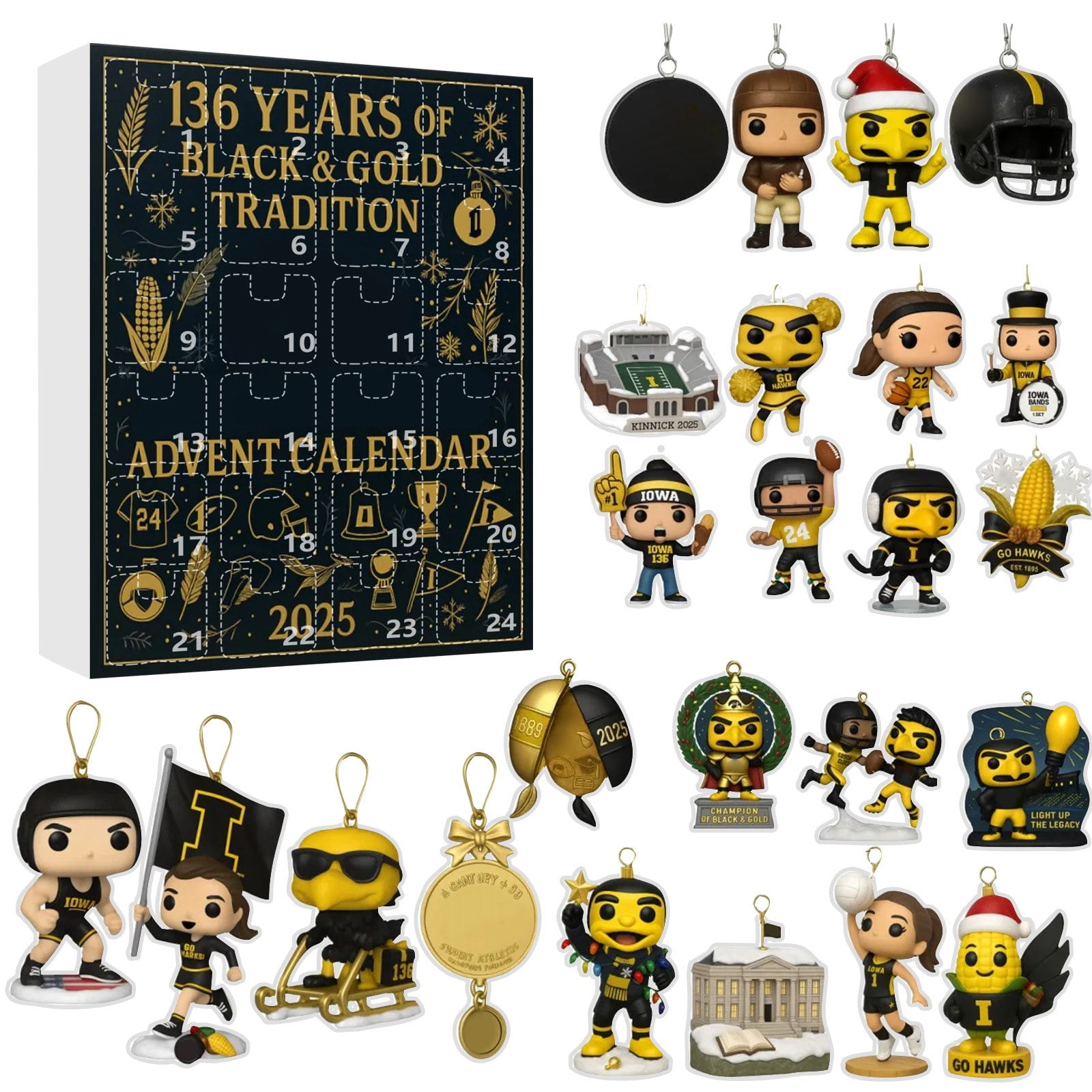 Football 136nd Anniversary Advent Calendar 2025, Iowa Hawkeyes Football ...