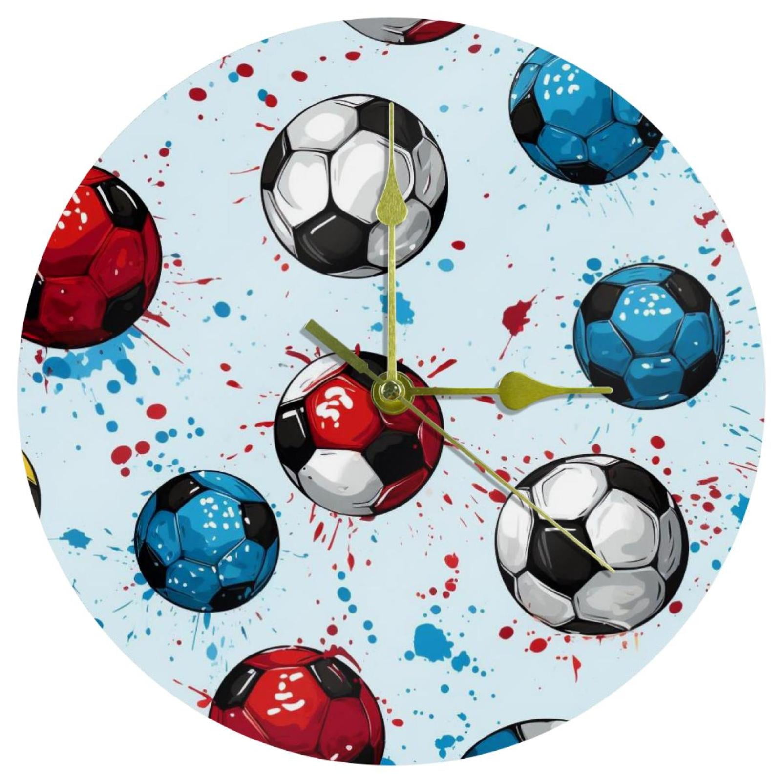 Football Acrylic Circular Wall Clock - Stylish Timepiece for your Home ...