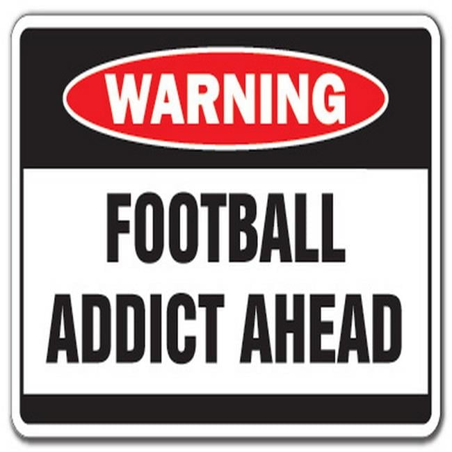 Football Addict Warning Decal - Game Team Decals NFL Lover College Pro ...